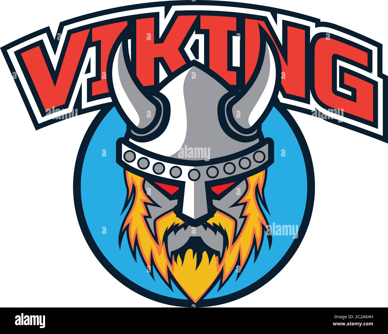 viking warrior logo isolated on white background, vector illustration ...
