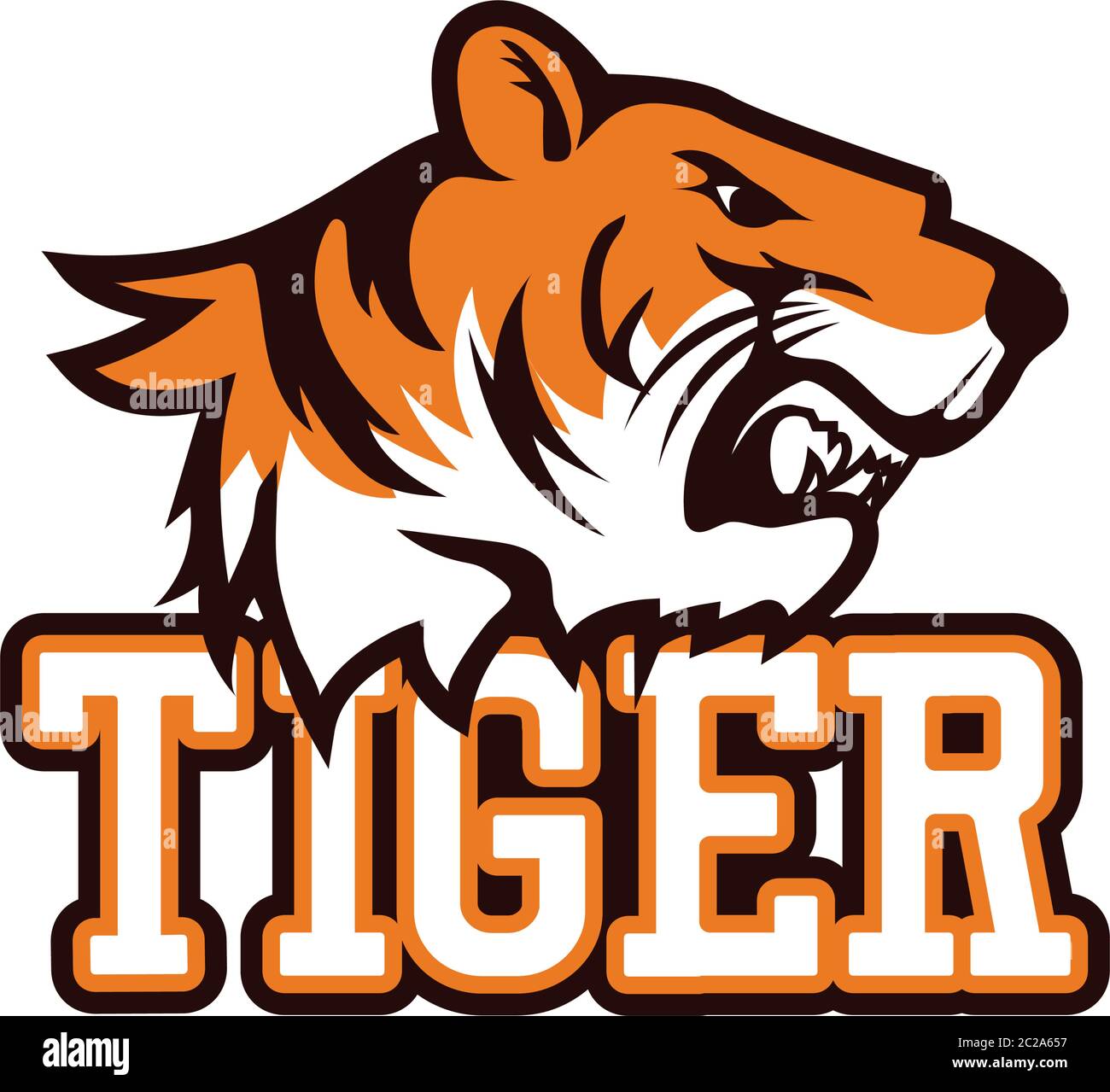 tigers logo isolated on white background, vector illustration Stock ...