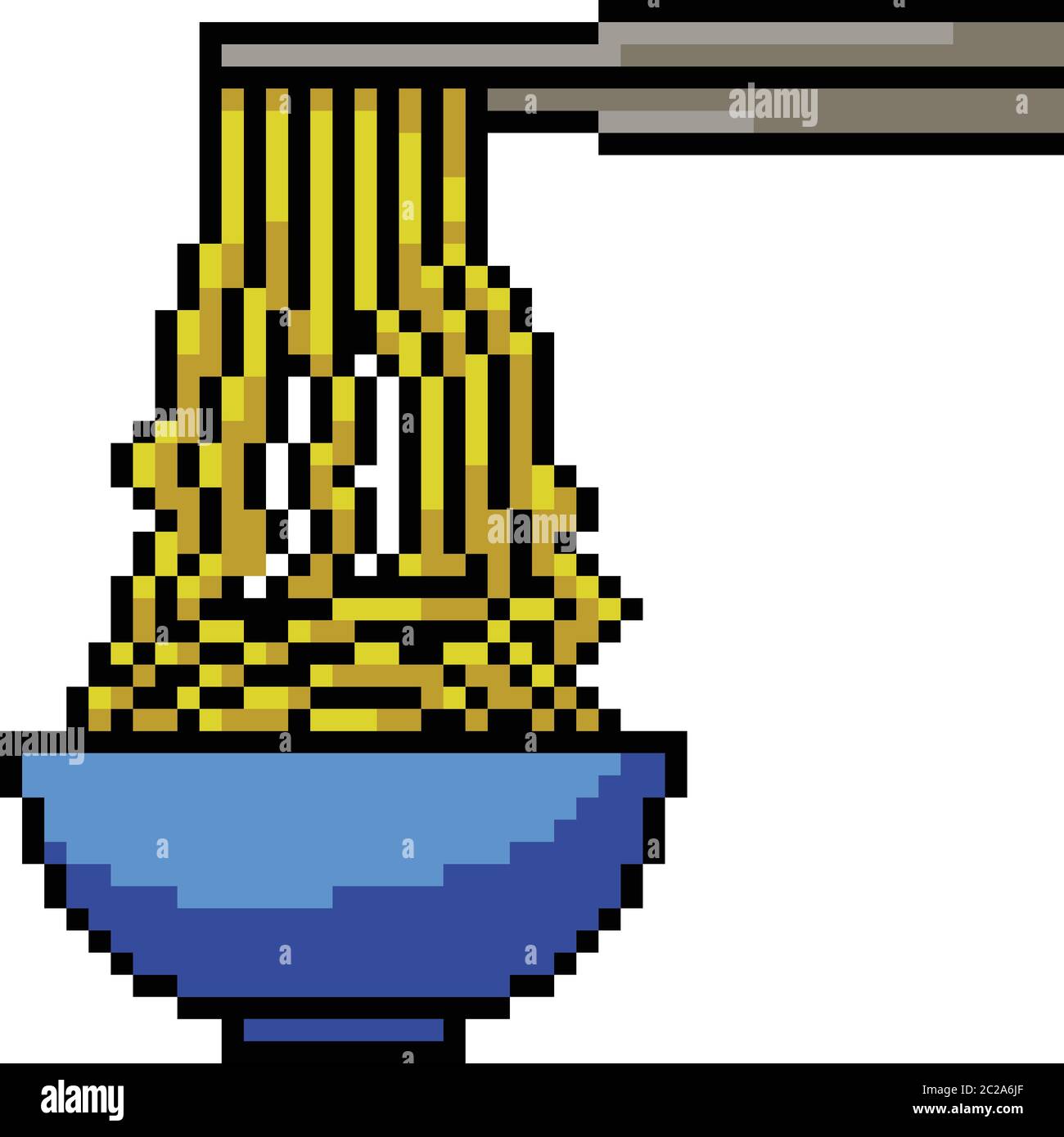 Noodles Pixel Art Food Pixel Art Japanese Ramen Noodles. 8 Bit...