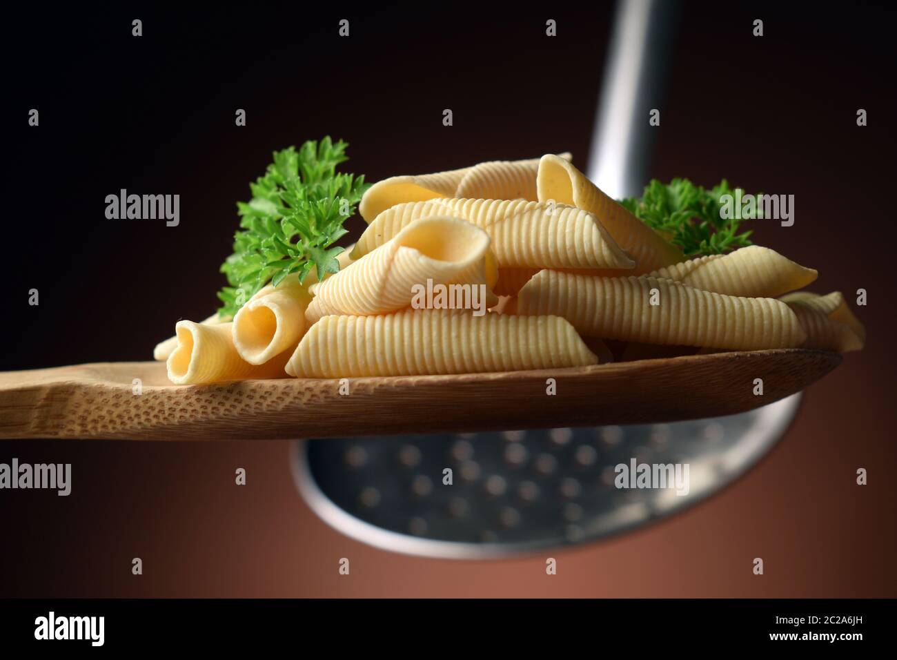 Italian raw pasta called Garganelli Stock Photo - Alamy