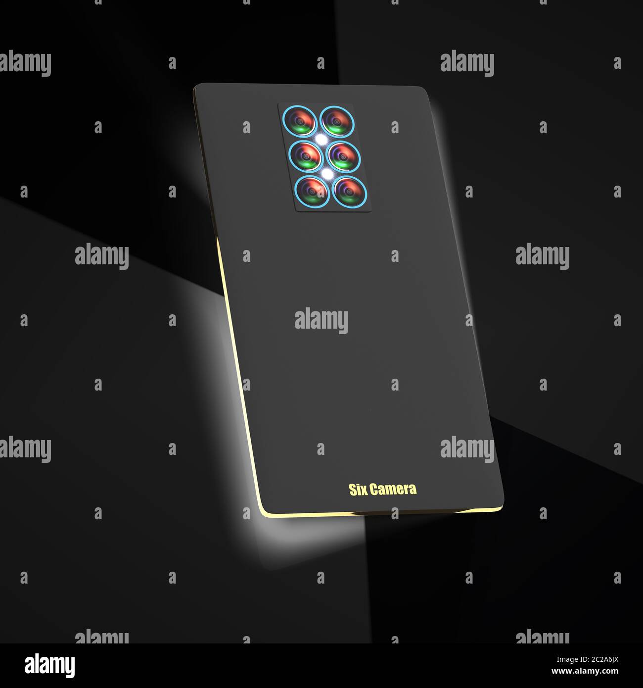 The 3d rendering of mutilple camera smartphone system concept Stock ...