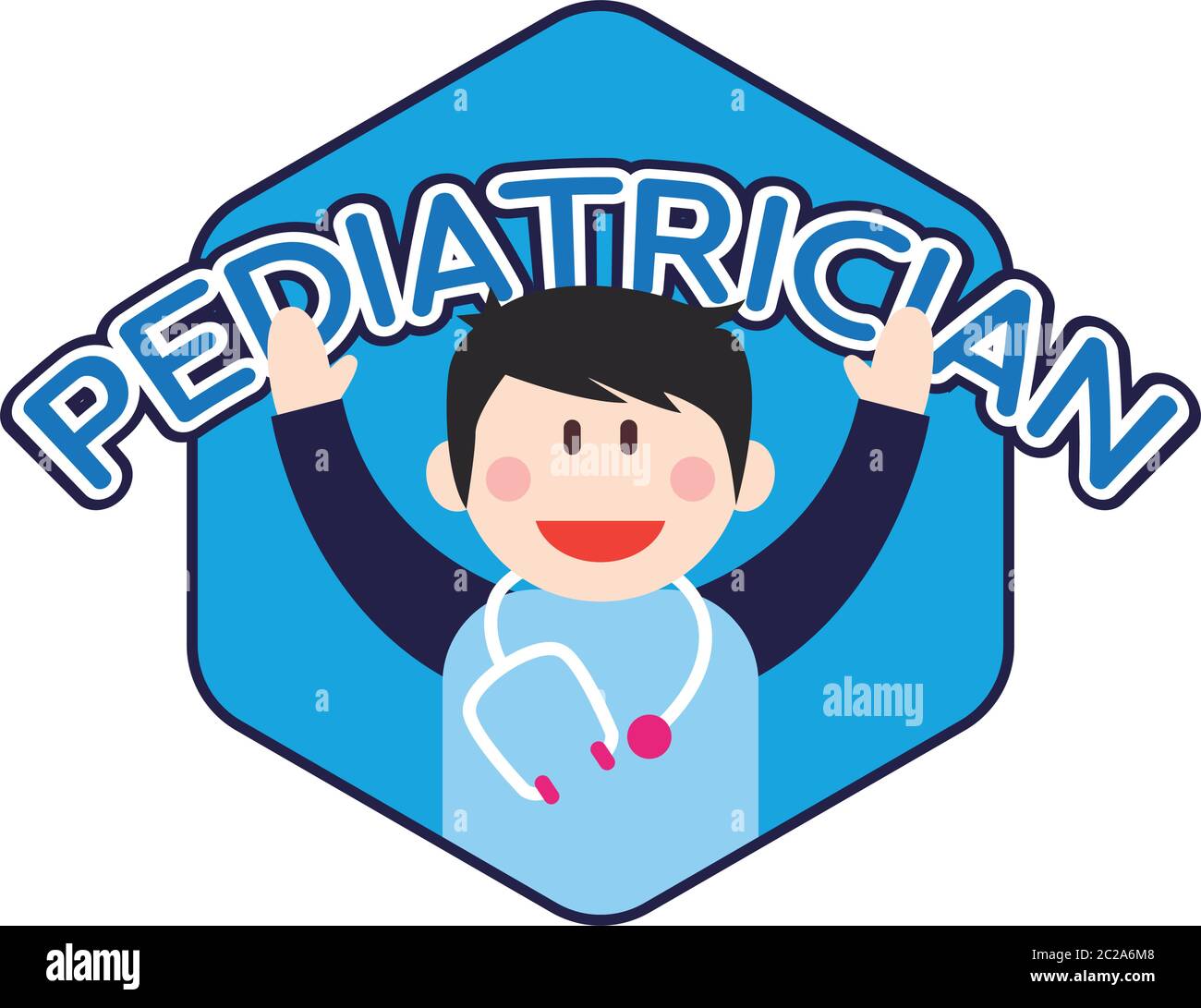 pediatrician logo for doctor or clinic, vector illustration Stock ...