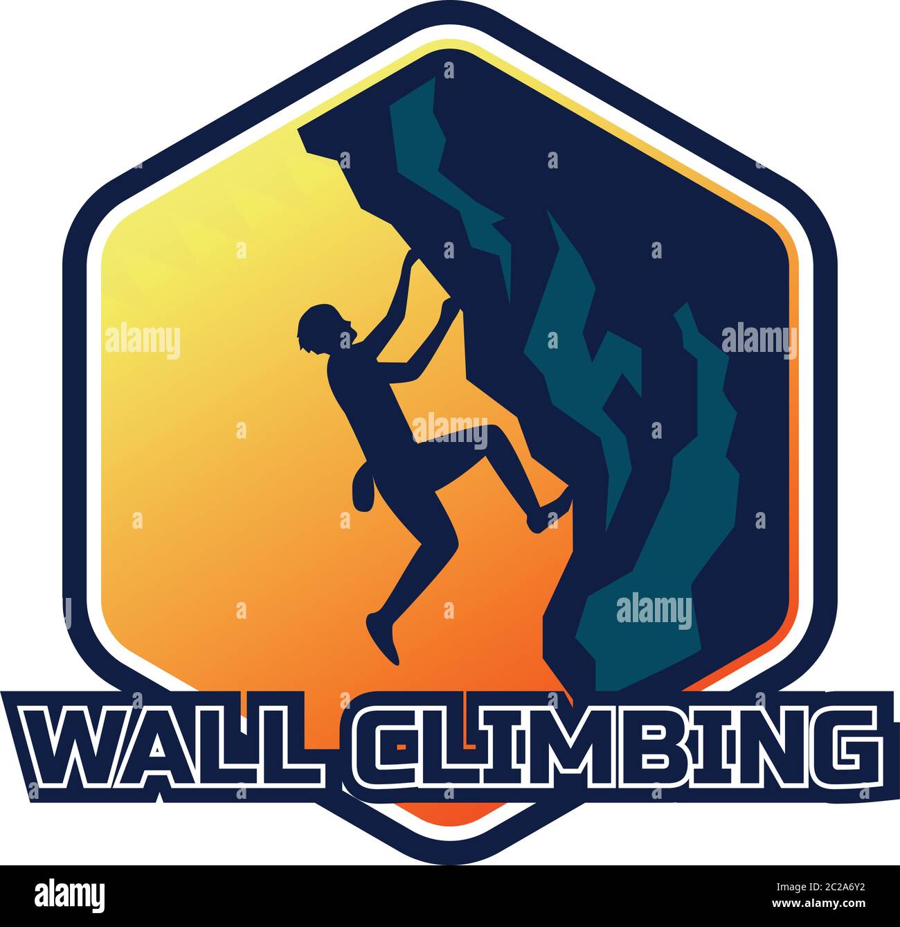 climbing wall sport logo, vector illustration Stock Vector Image & Art ...