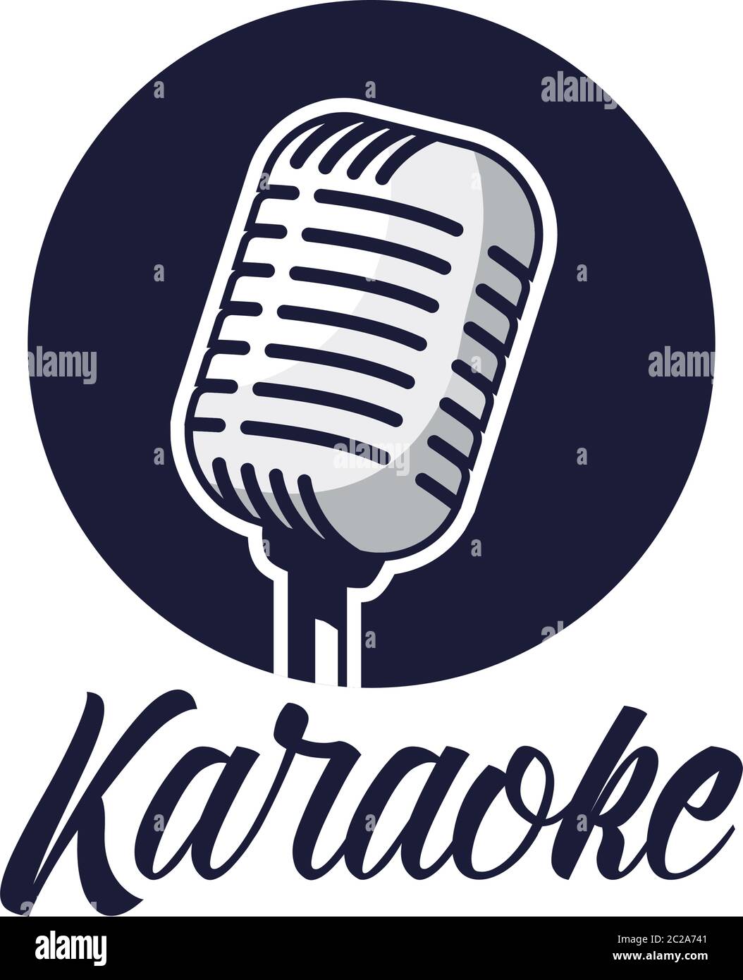 karaoke logo isolated on white background, vector illustration Stock ...