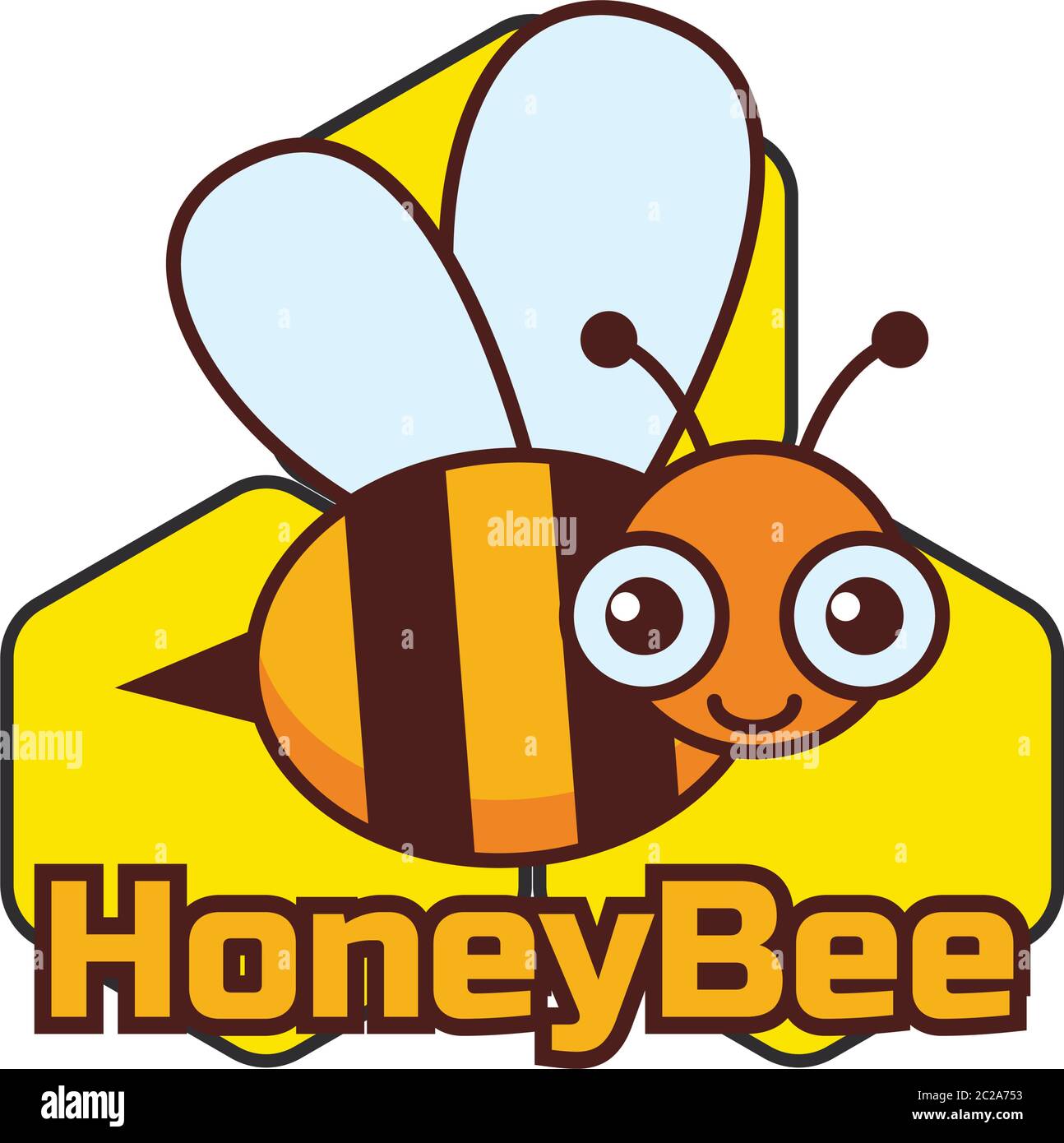 bumble bee honey bee logo, vector illustration Stock Vector Image & Art ...