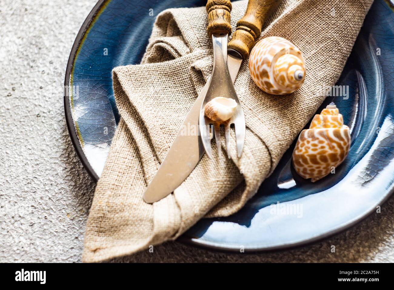 Marine table setting Stock Photo - Alamy