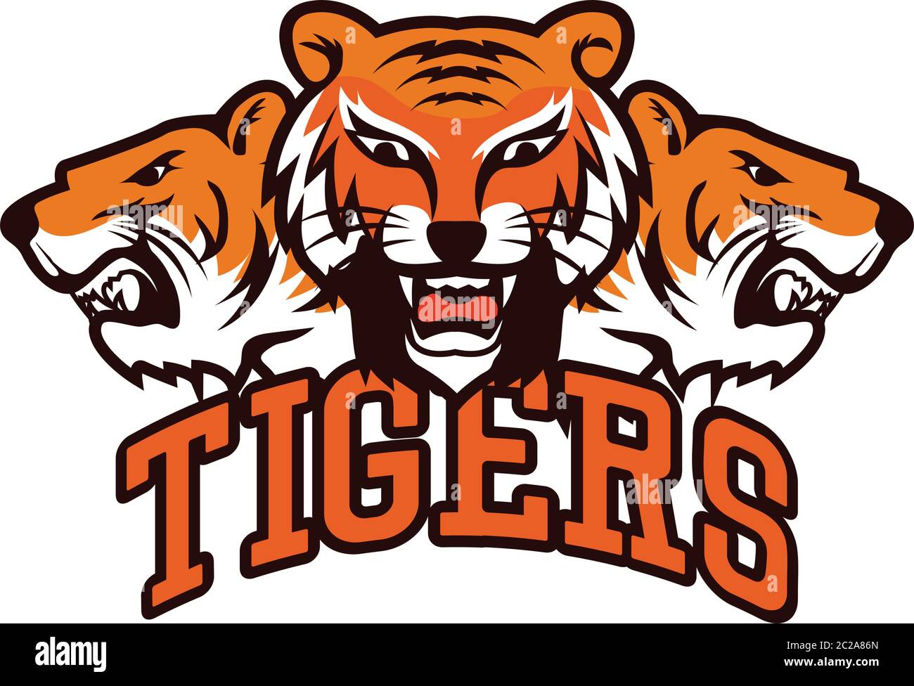 tigers logo isolated on white background, vector illustration Stock ...