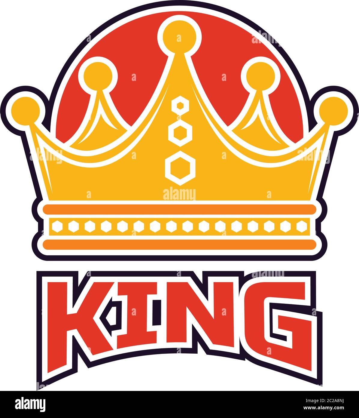 king crown logo, vector illustration Stock Vector Image & Art - Alamy