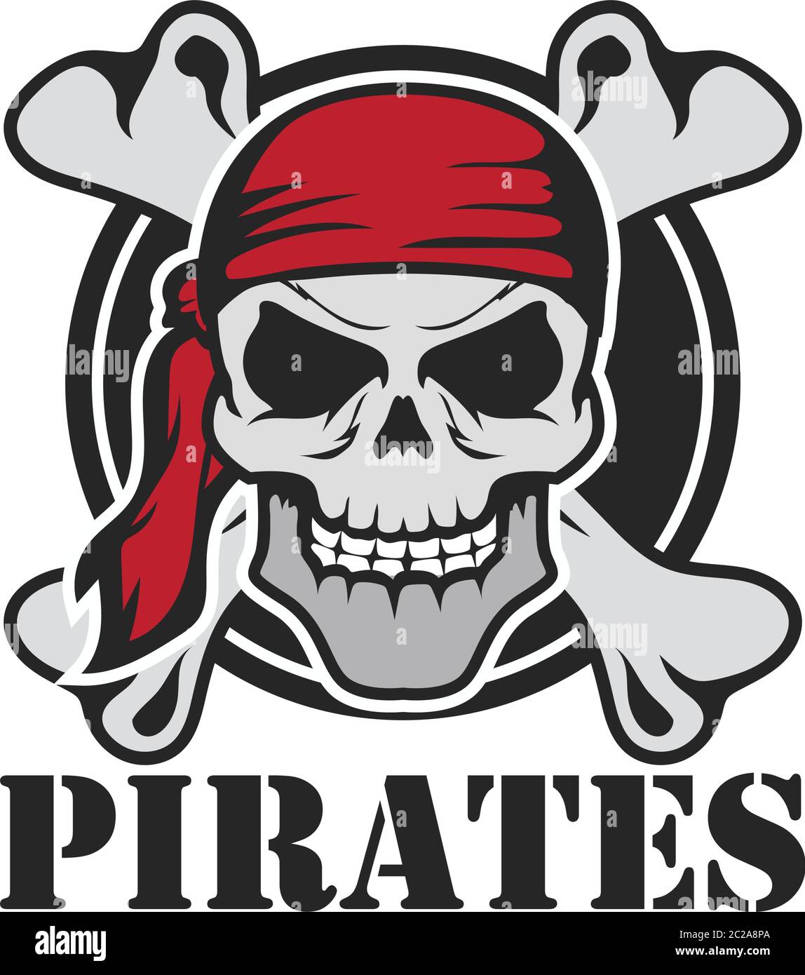 pirates skull icon isolated on white background, vector illustration ...
