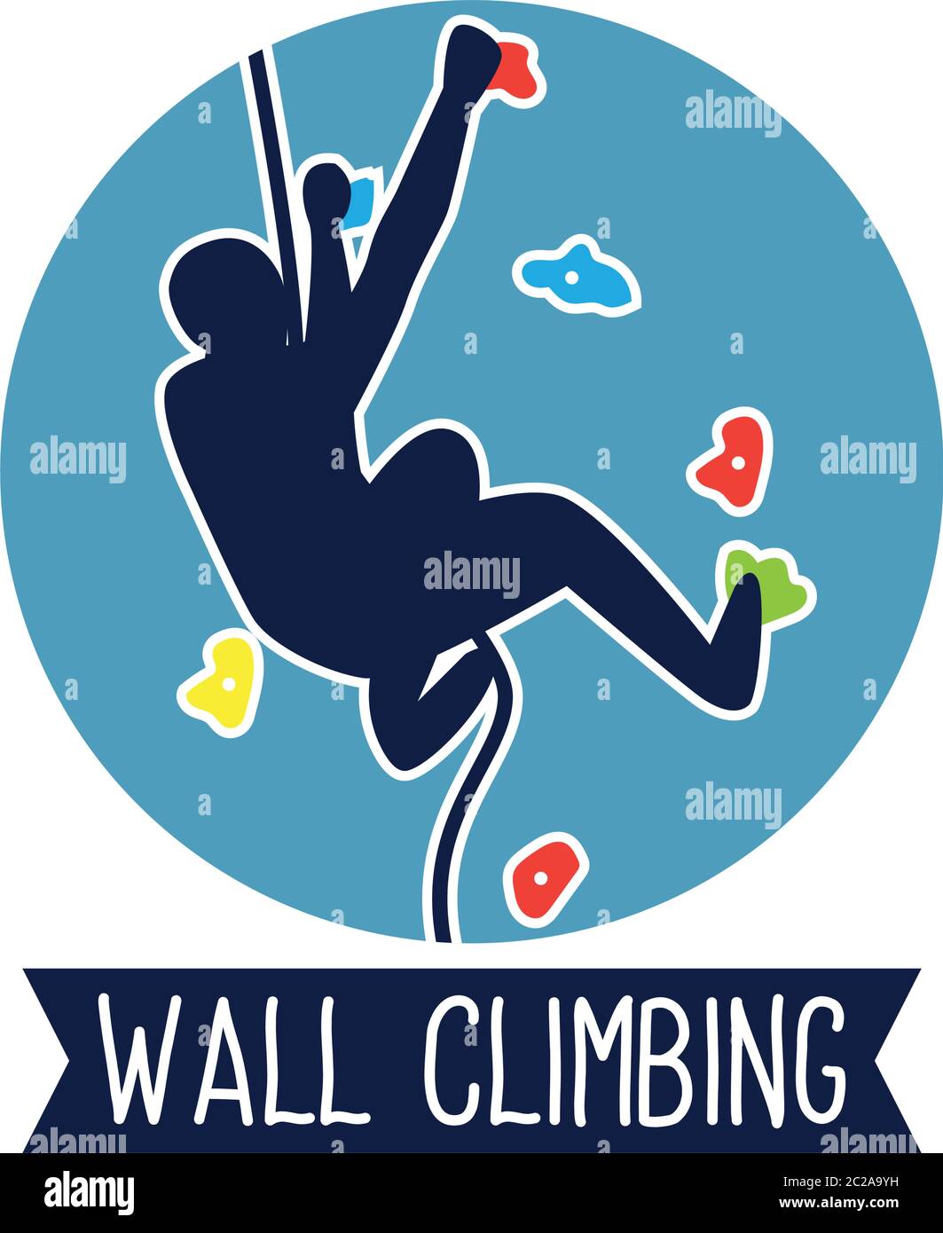 Climbing wall icon Stock Vector Images - Alamy