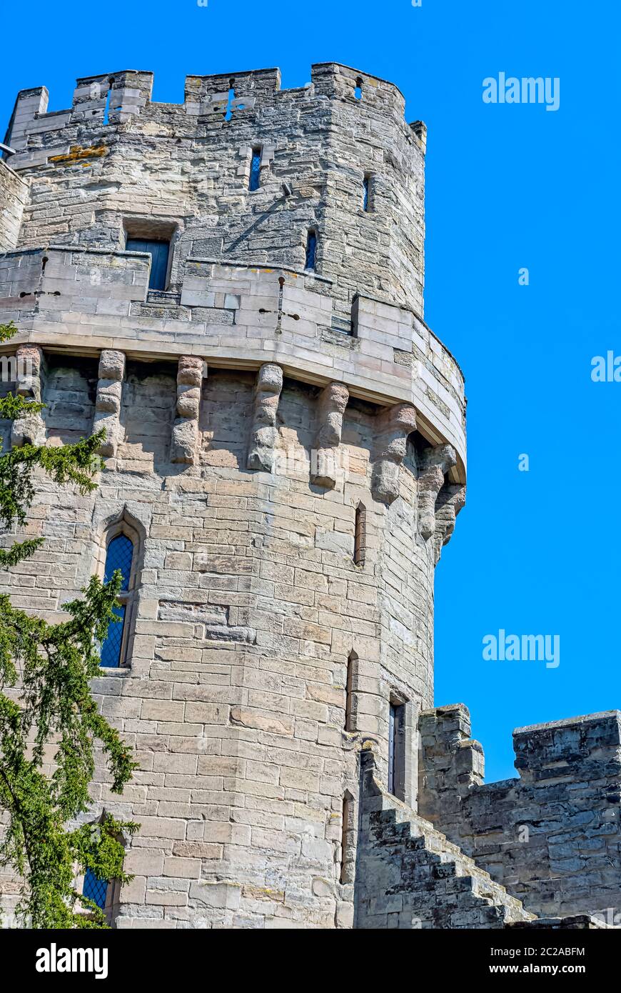 Warwick Castle - Caesar's Tower in Warwick Stock Photo - Alamy
