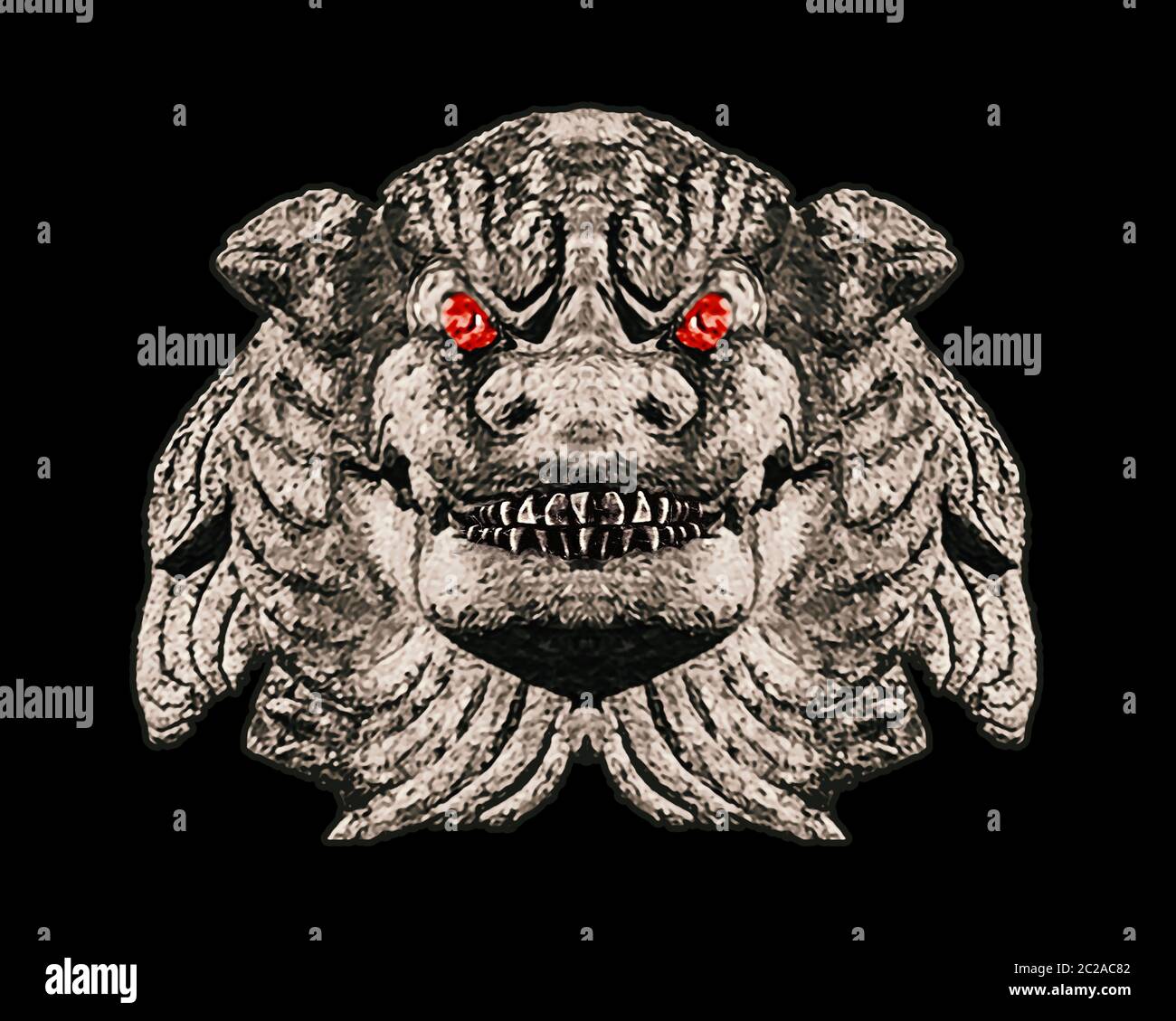 Demon Head Artwork Stock Photo - Alamy