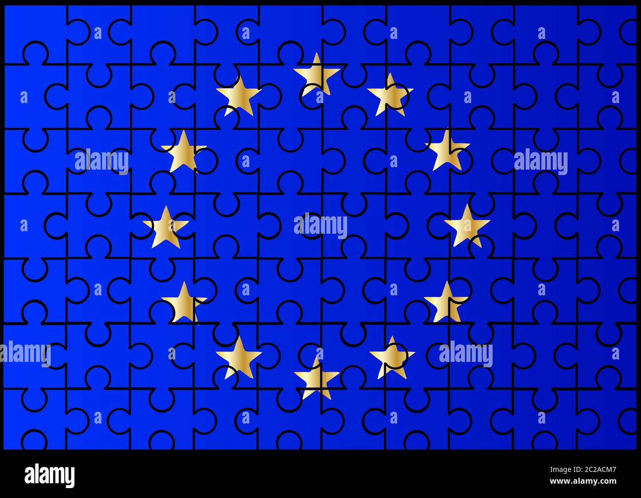 The European Union EU flag with a jigsaw overlay Stock Photo - Alamy