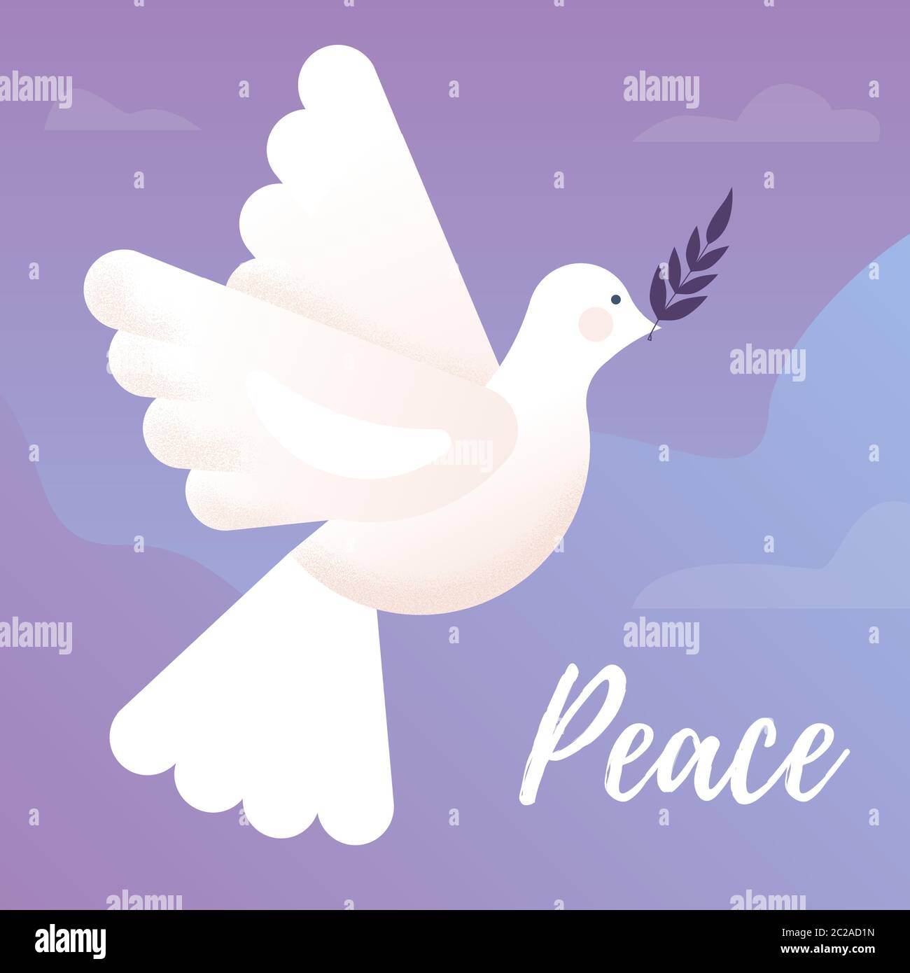 Dove of peace illustration. Flying bird. Peace concept. Christmas Dove ...