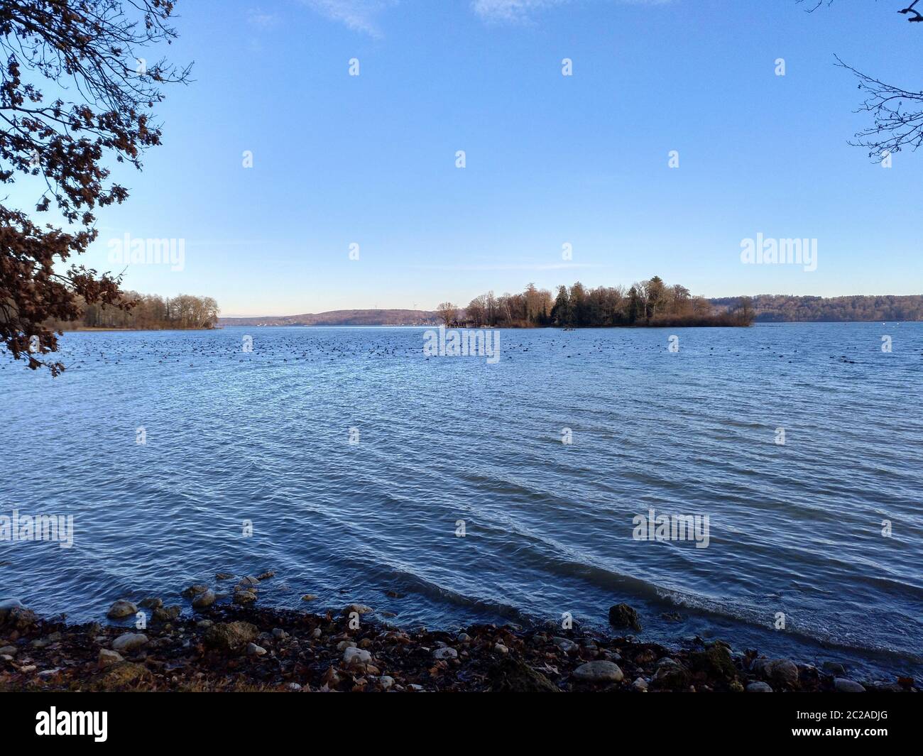 sunny day at the starnberger lake - bavaria Stock Photo - Alamy
