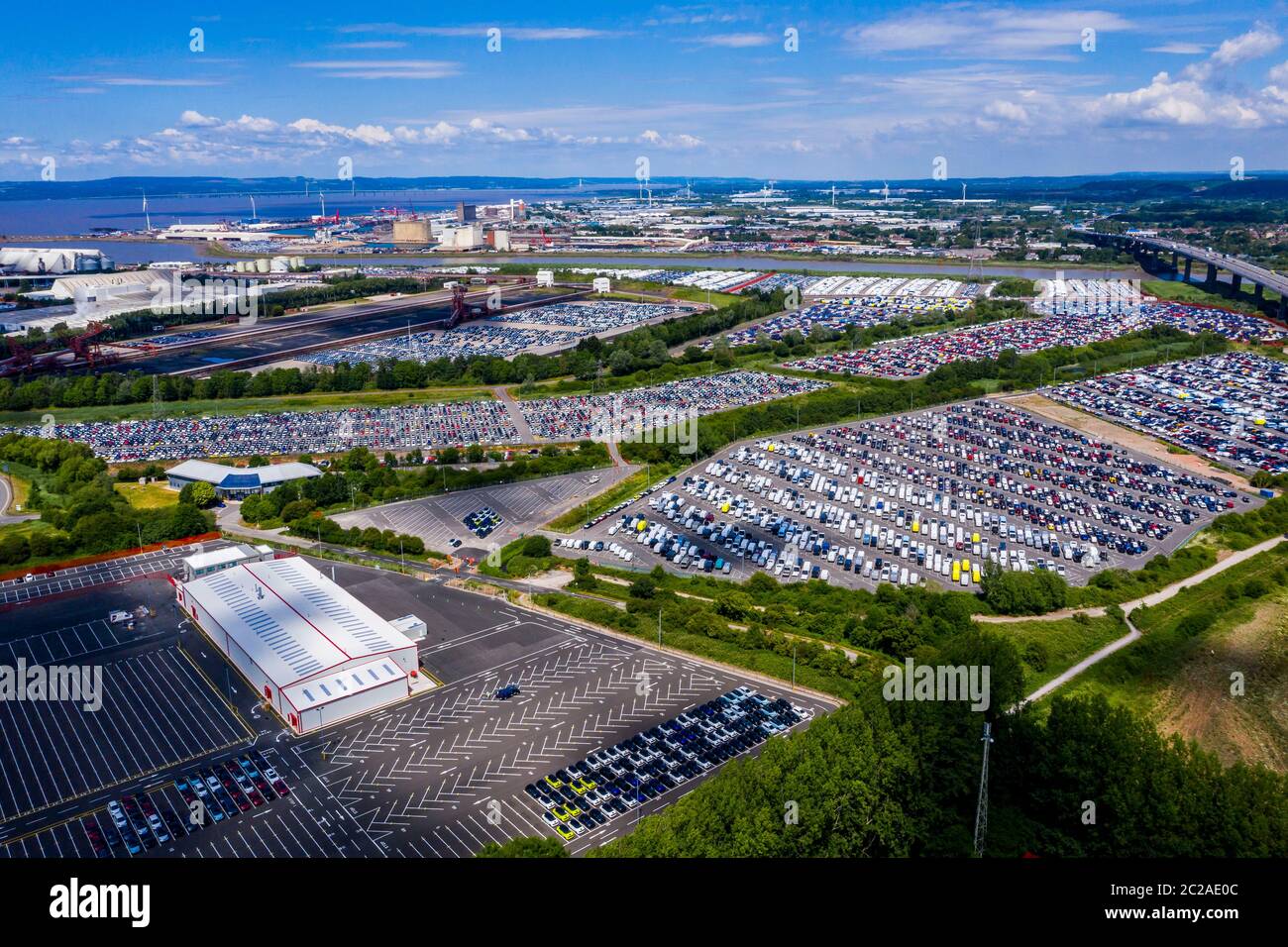 A general view of new cars parked at the Royal Portbury Dock in ...