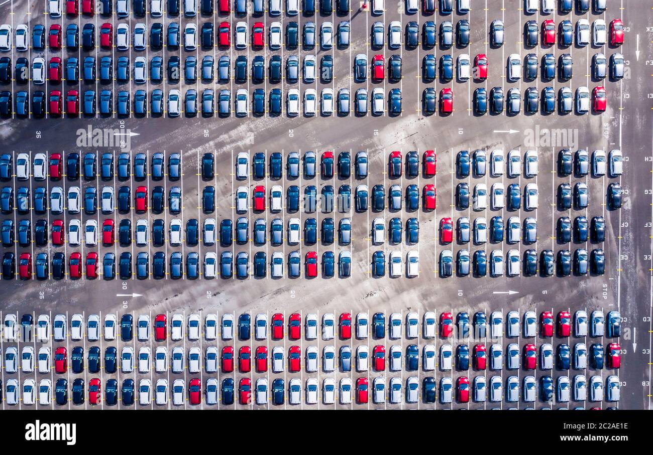 A general view of new cars parked at the Royal Portbury Dock in ...