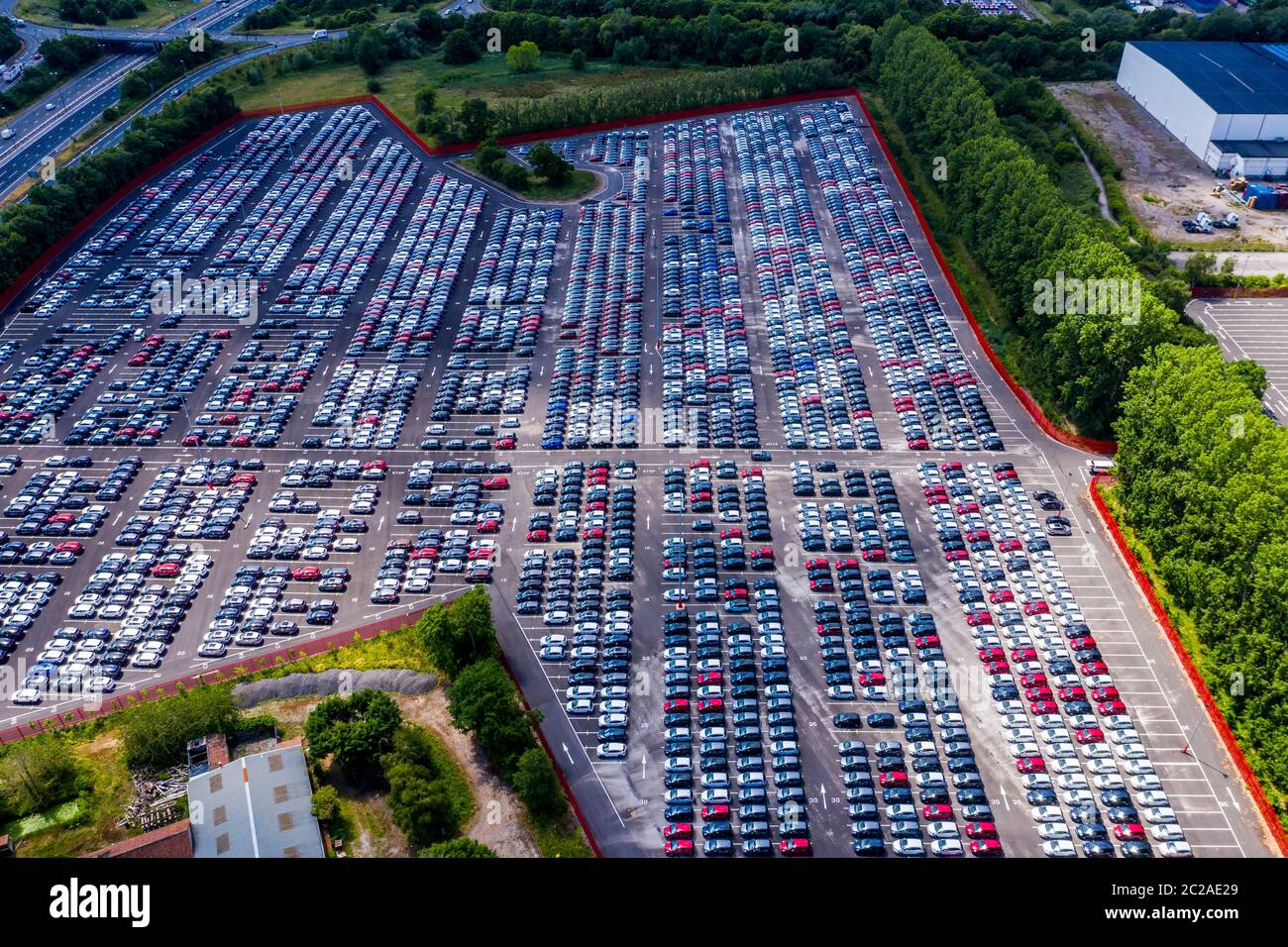 A general view of new cars parked at the Royal Portbury Dock in ...