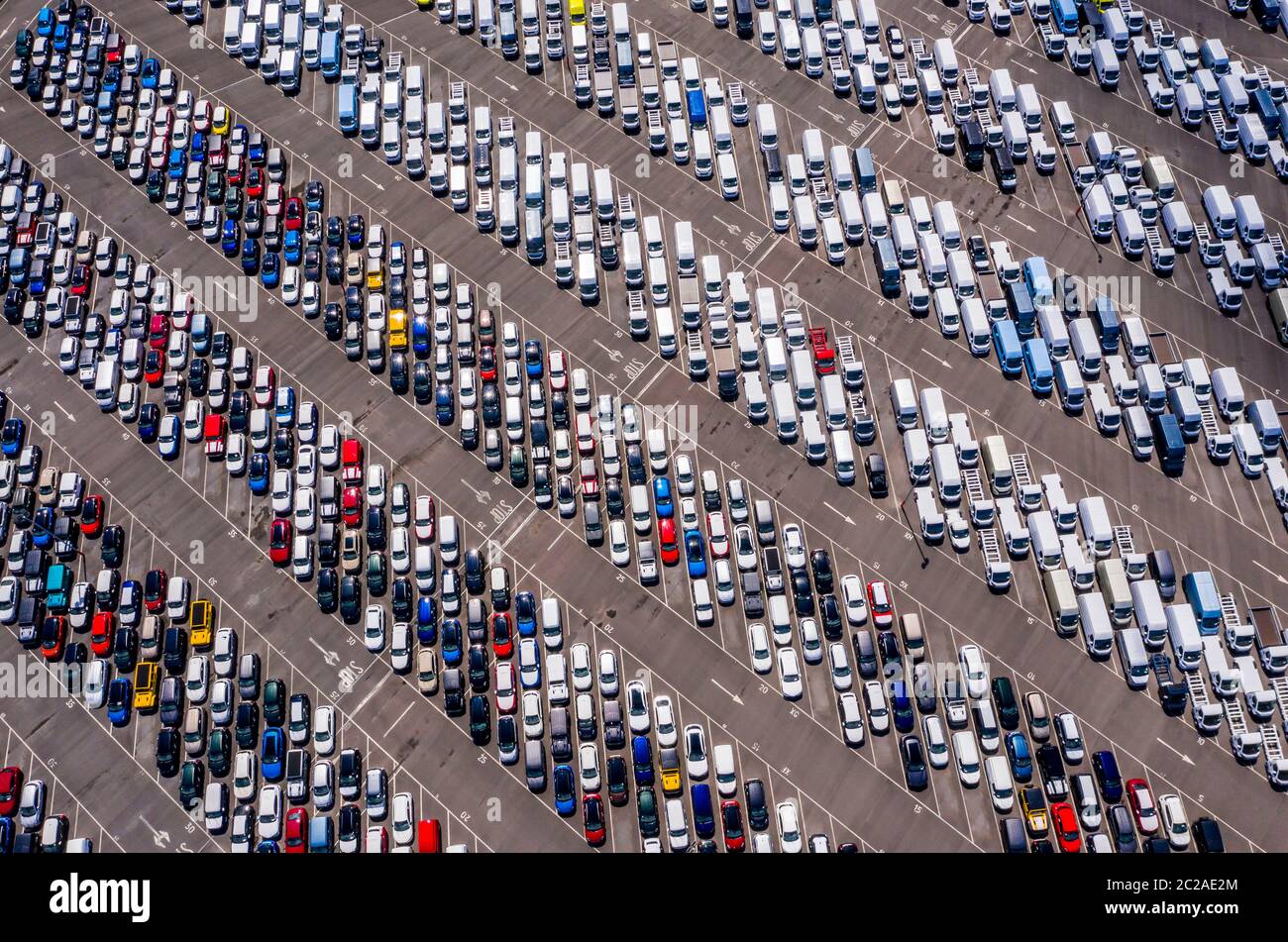 A general view of new cars parked at the Royal Portbury Dock in ...