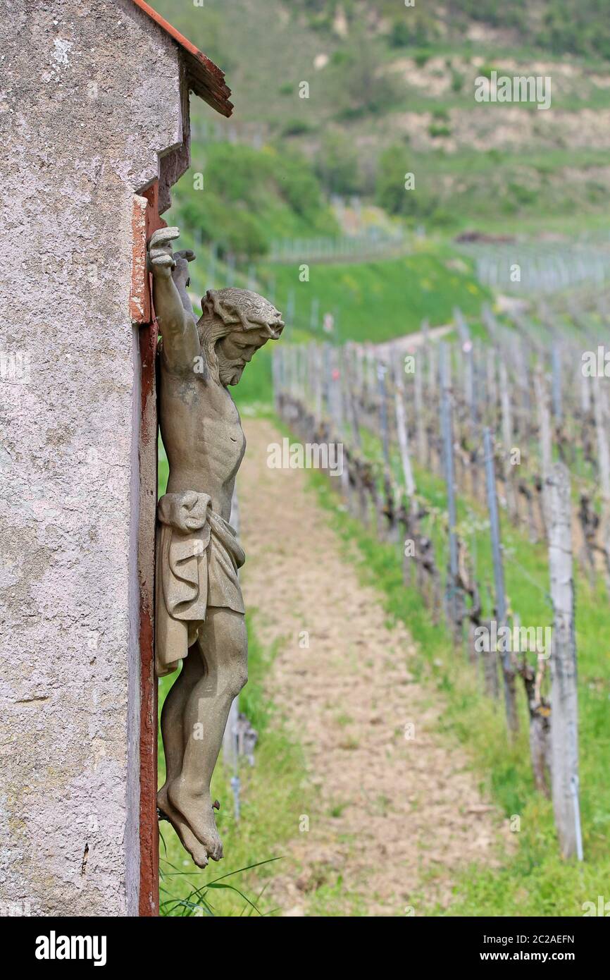 Crucified Christ in the vineyard near Schelingen Vogtsburg in ...