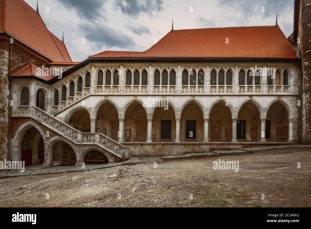 Corvin castle courtyard hi-res stock photography and images - Alamy