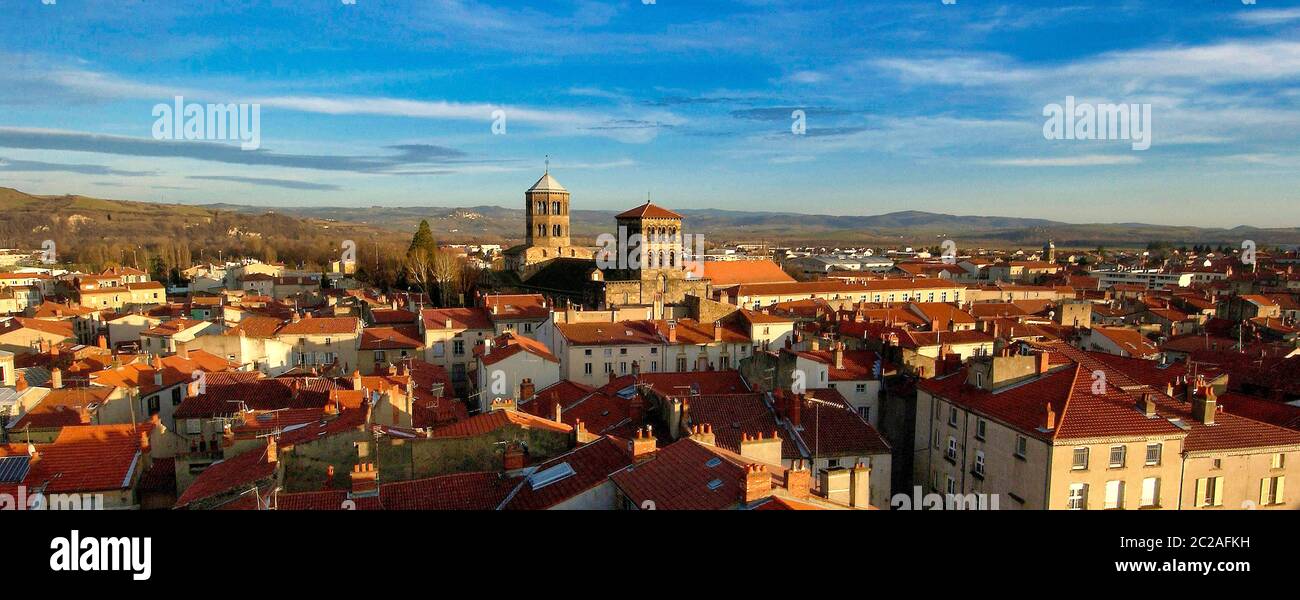 Saint Austremoine Church. Romanesque art. Issoire. Puy de Dome ...