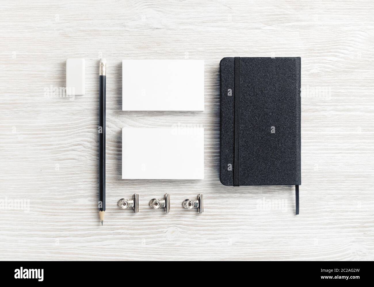 Corporate identity mockup. Notepad, business cards, pencil and eraser ...