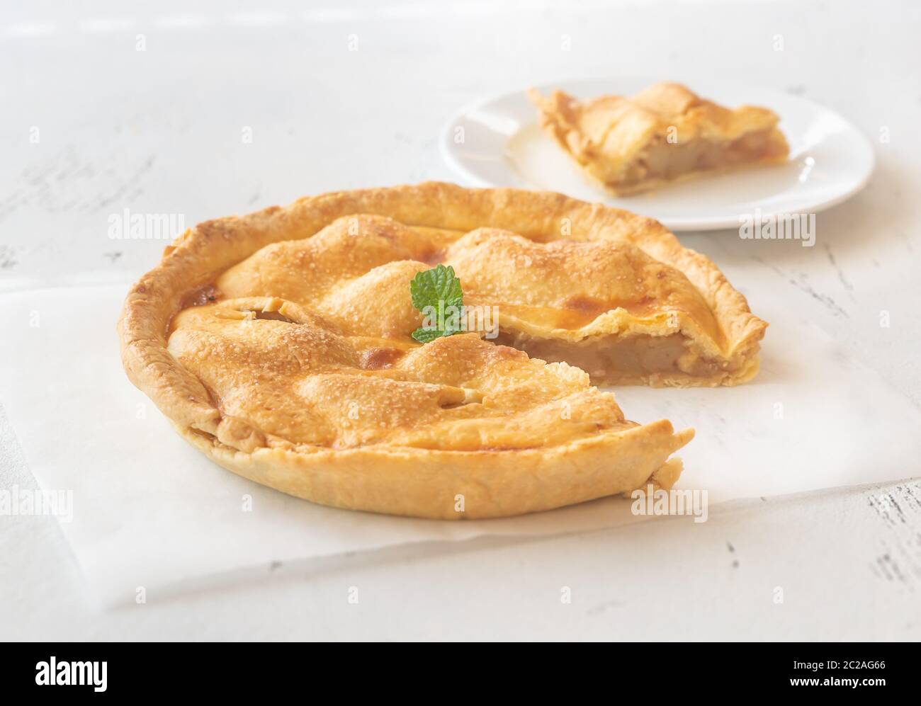 Apple wedge top view hi-res stock photography and images - Alamy