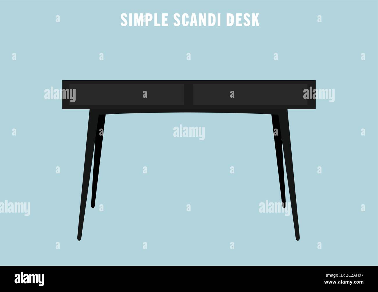 Simple Scandinavian style desk vector Stock Vector Image & Art - Alamy