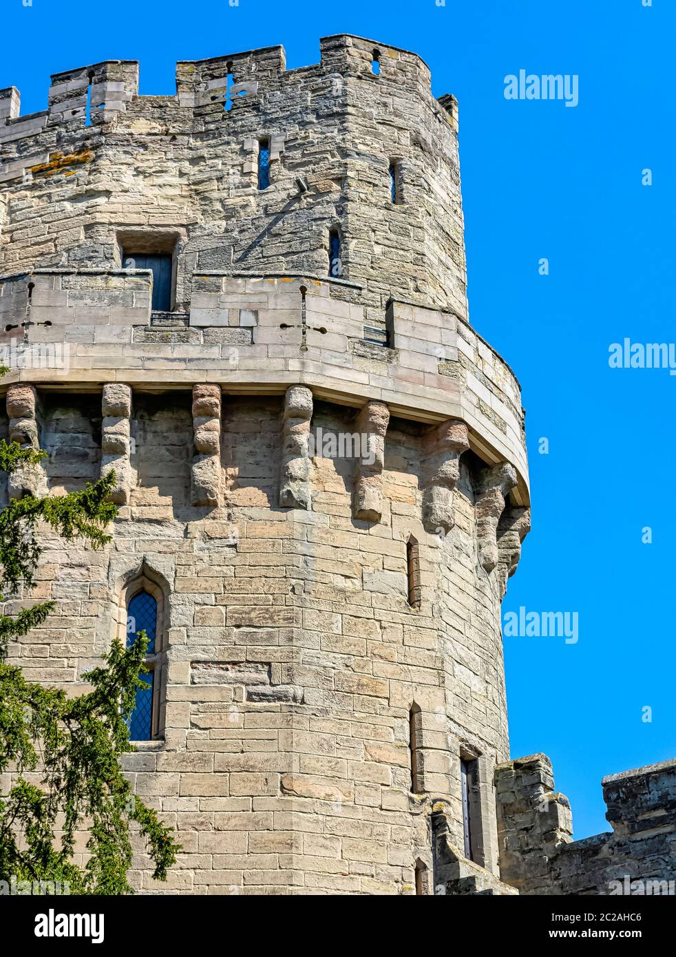Warwick Castle - Caesar's Tower in Warwick Stock Photo - Alamy