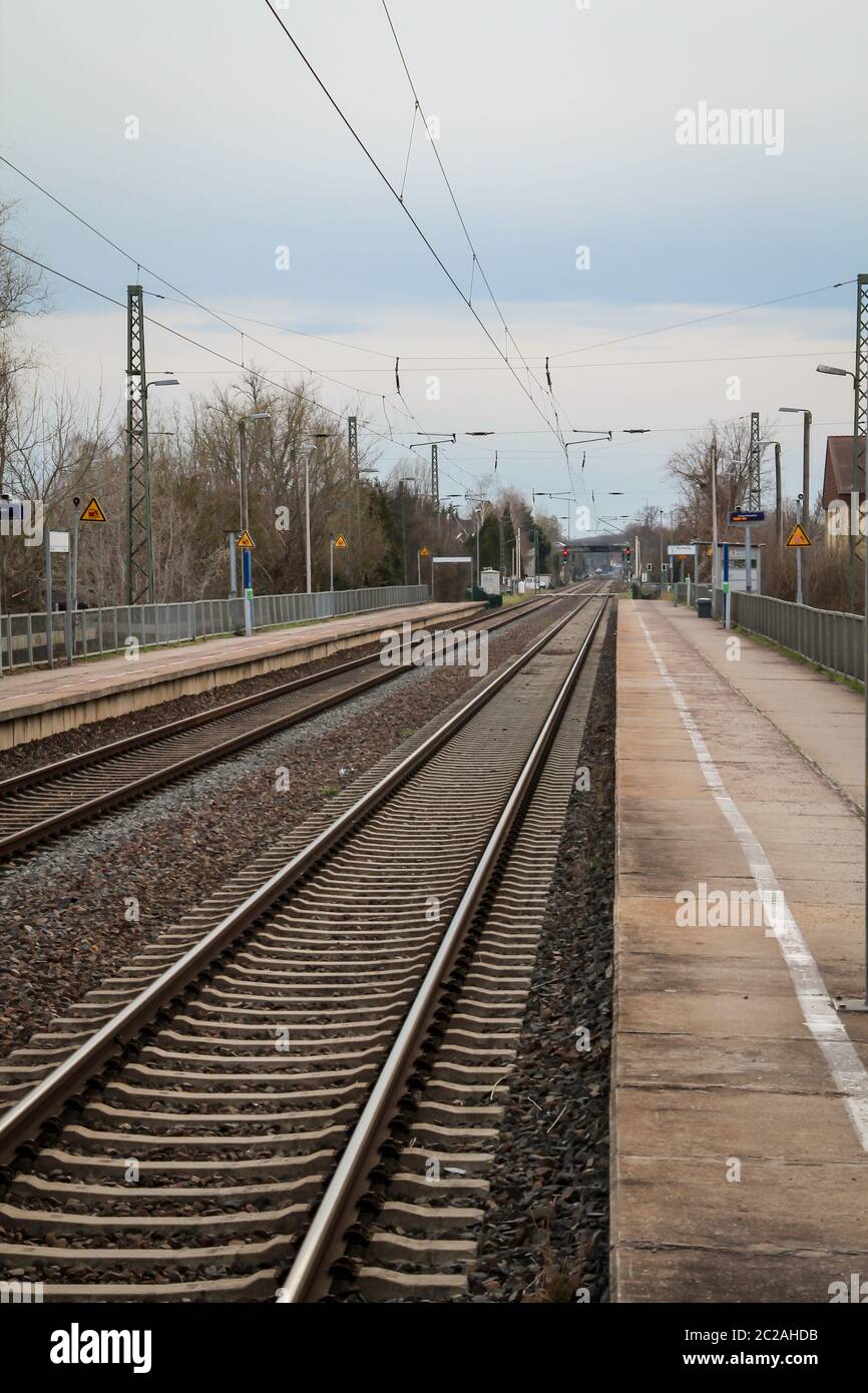 Details of train, stations and railway tracks Stock Photo - Alamy
