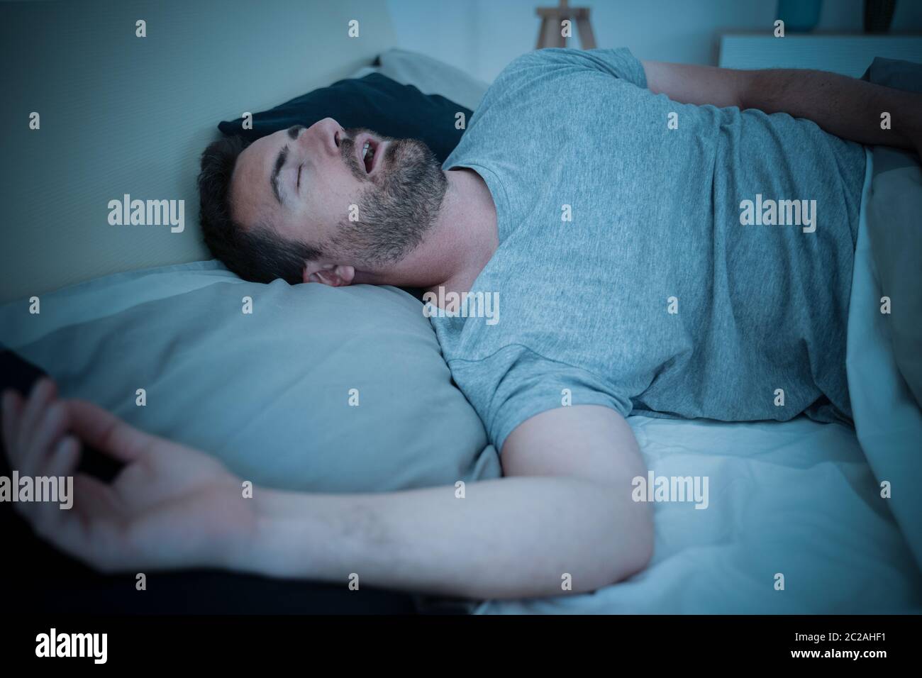 Mouth open asleep hi-res stock photography and images - Alamy