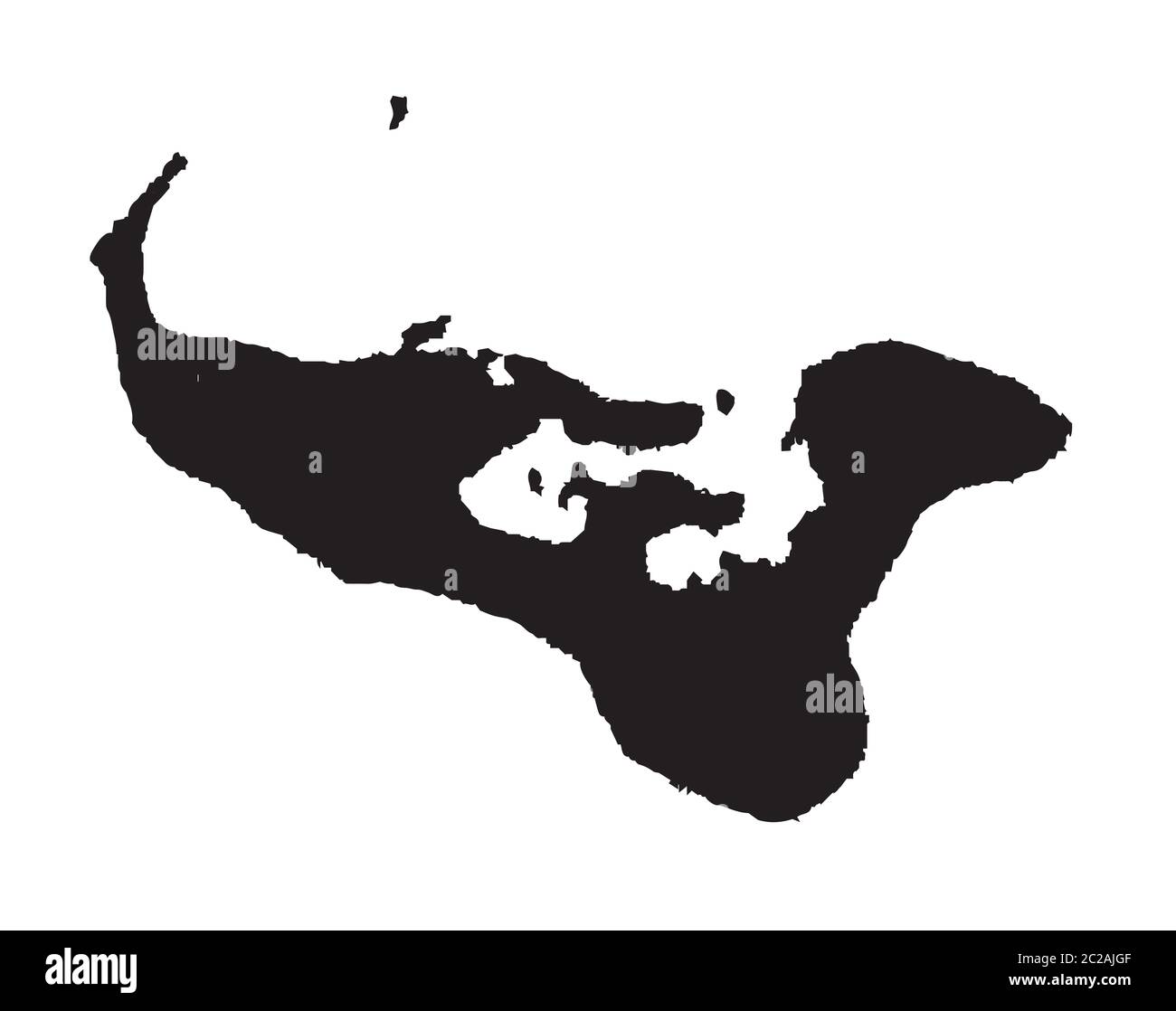 Tonga Black map silhouette outline Isolated Silhouette on a white ...