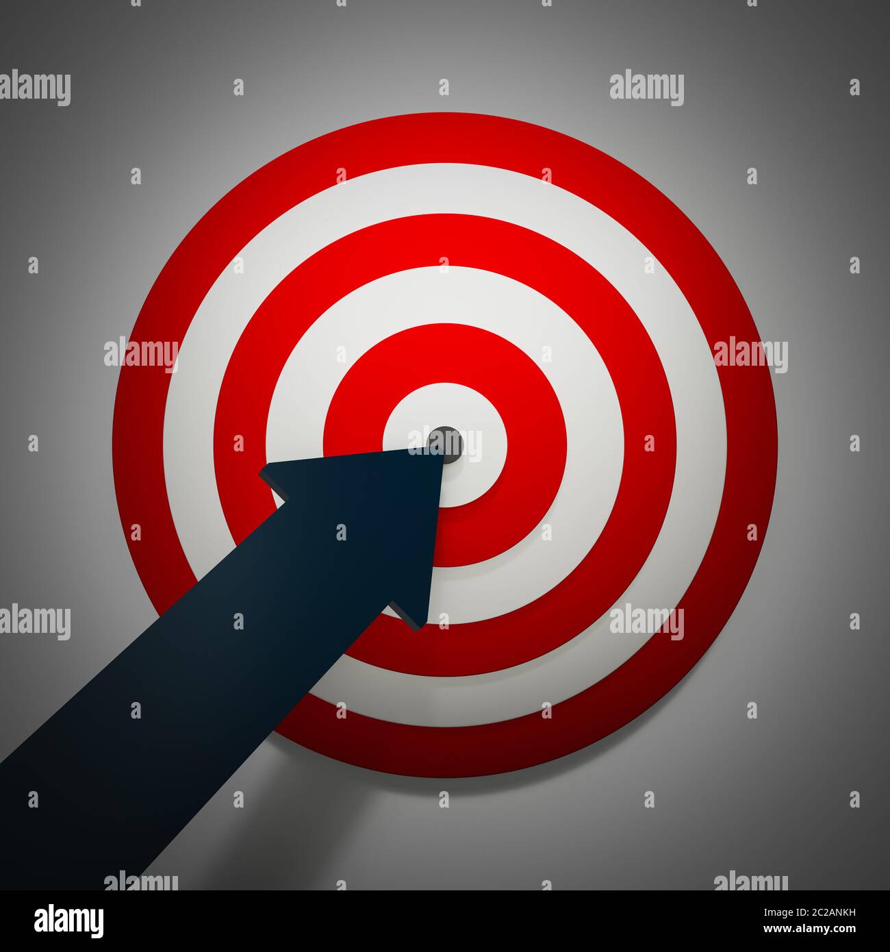red white target with arrow Stock Photo - Alamy