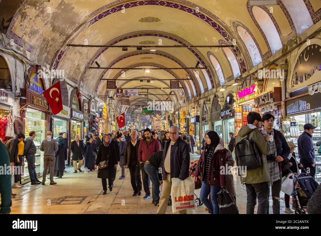Istanbul, Turkey - March 25, 2019: Grand Bazaar in Istanbul, Turkey ...