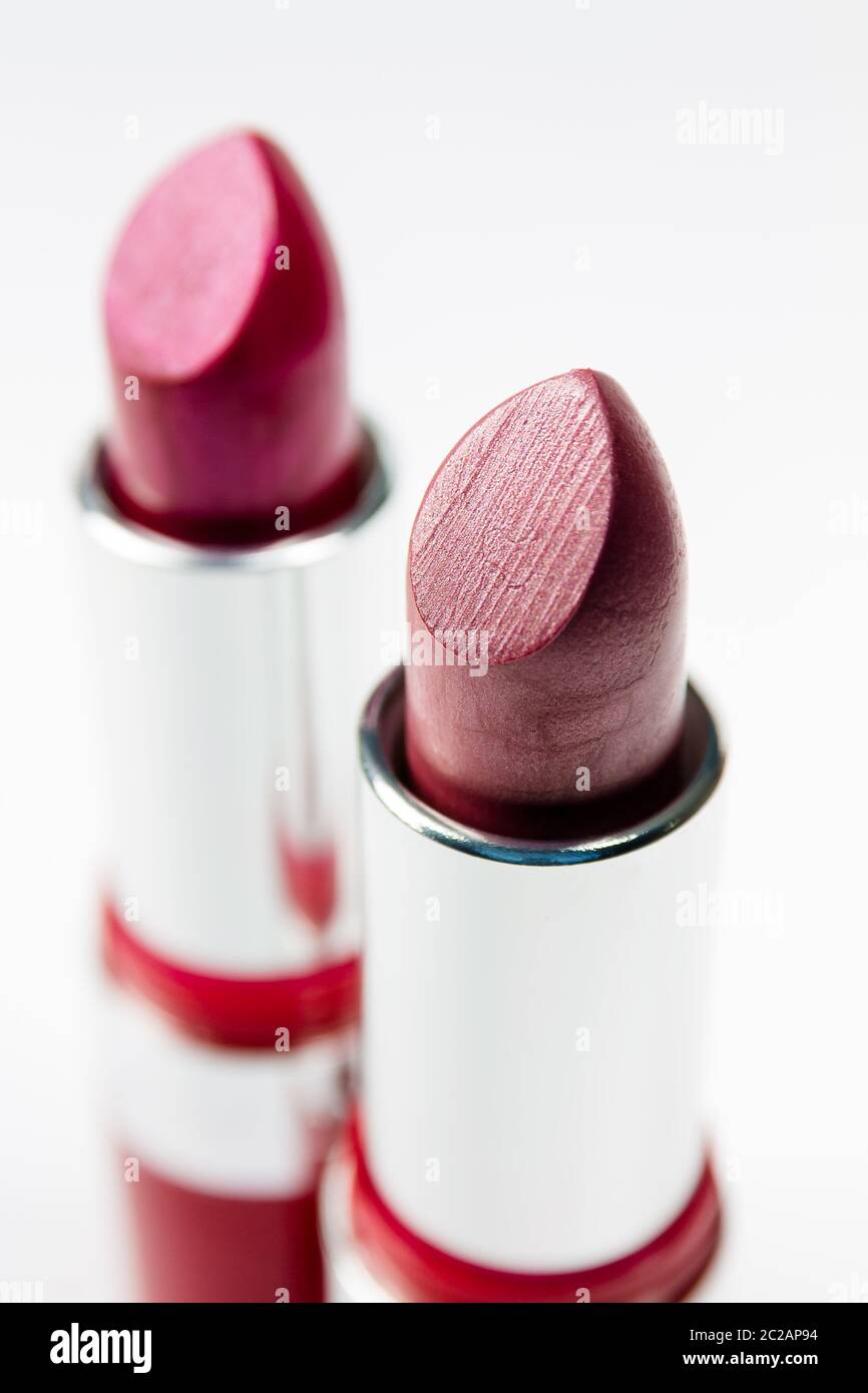 Lipstick on a white background Stock Photo - Alamy