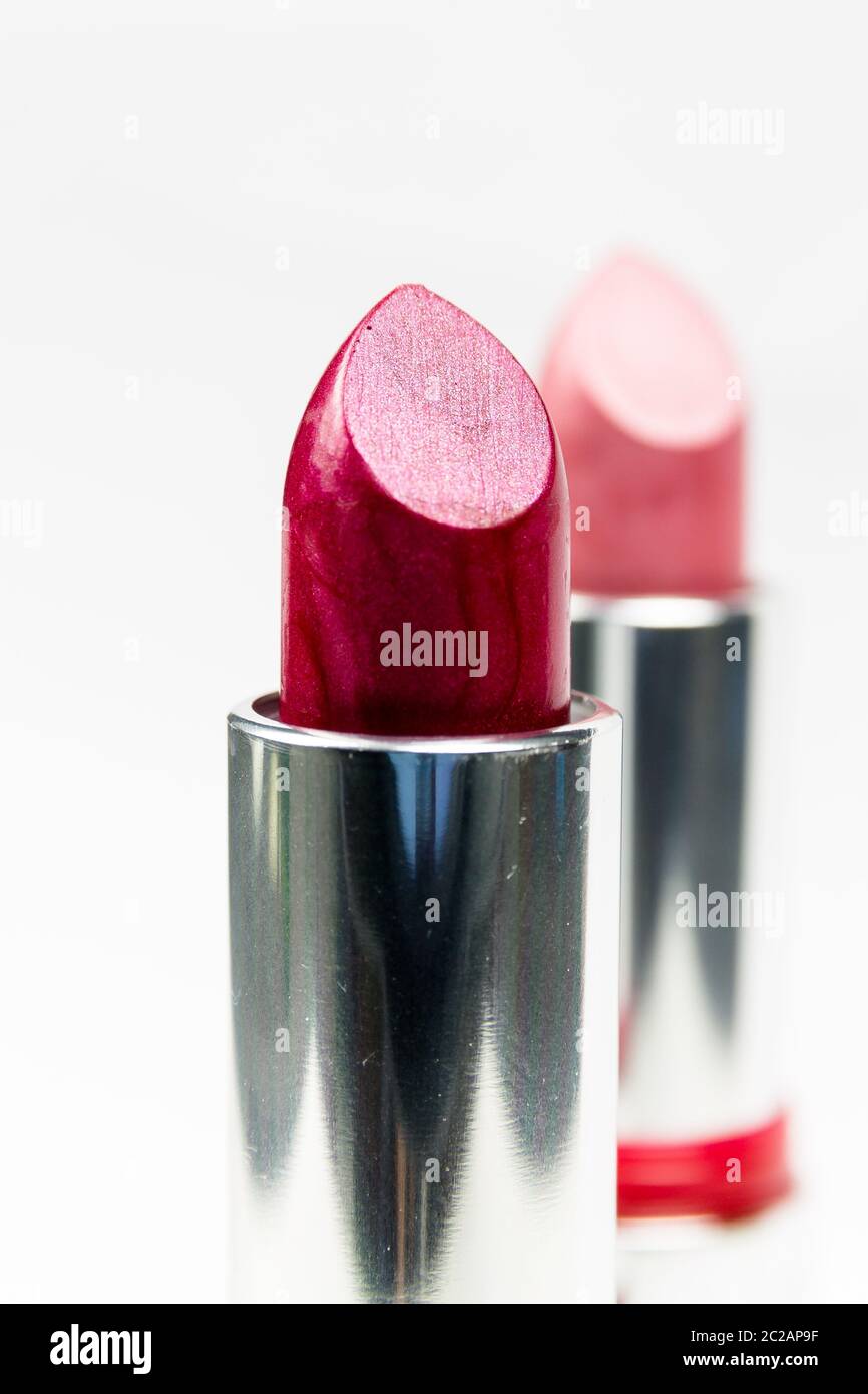 Lipstick on a white background Stock Photo - Alamy