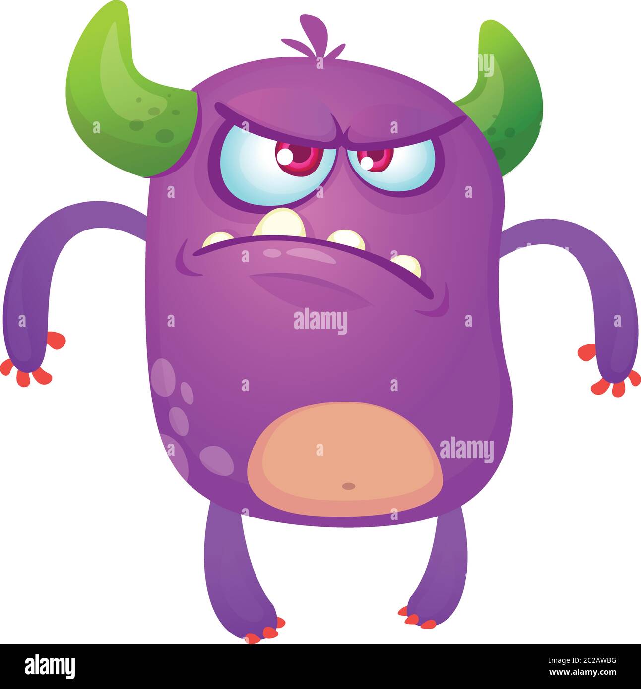 Happy cartoon monster. Vector character Stock Vector Image & Art - Alamy