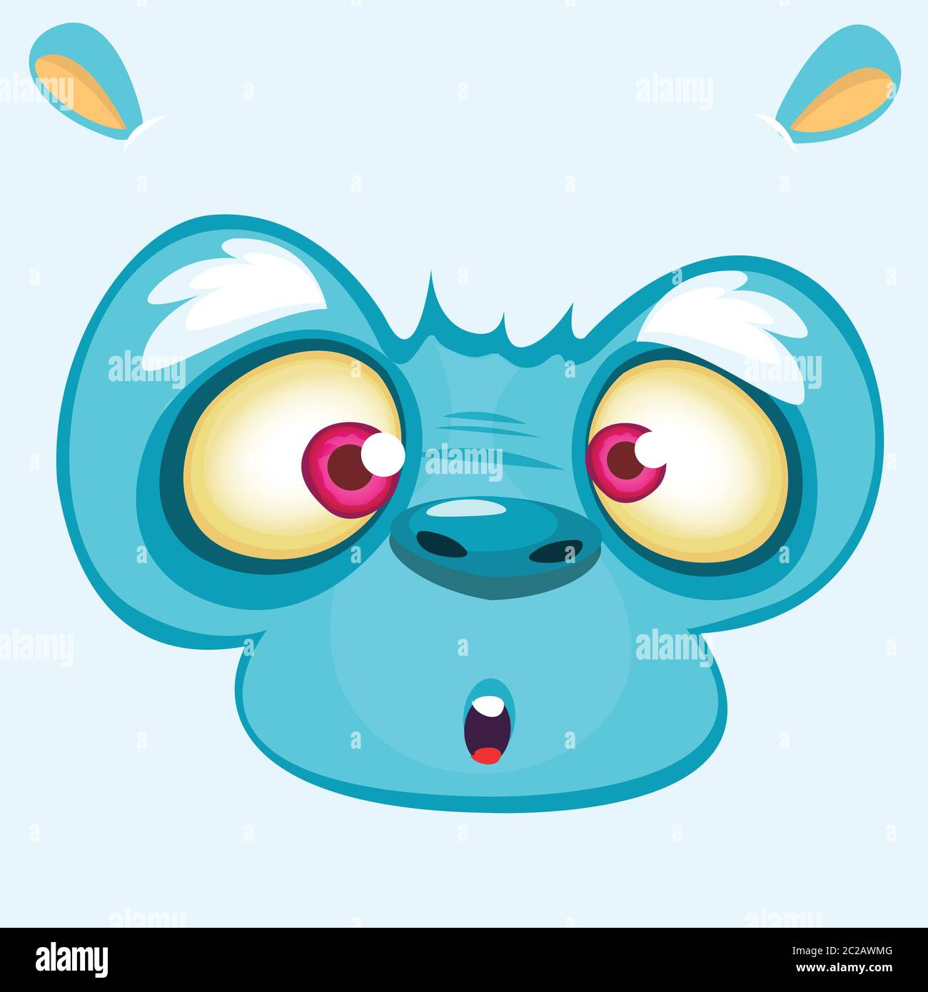 Cartoon yeti face. Vector bigfoot snowman. Design for t-shirt print ...