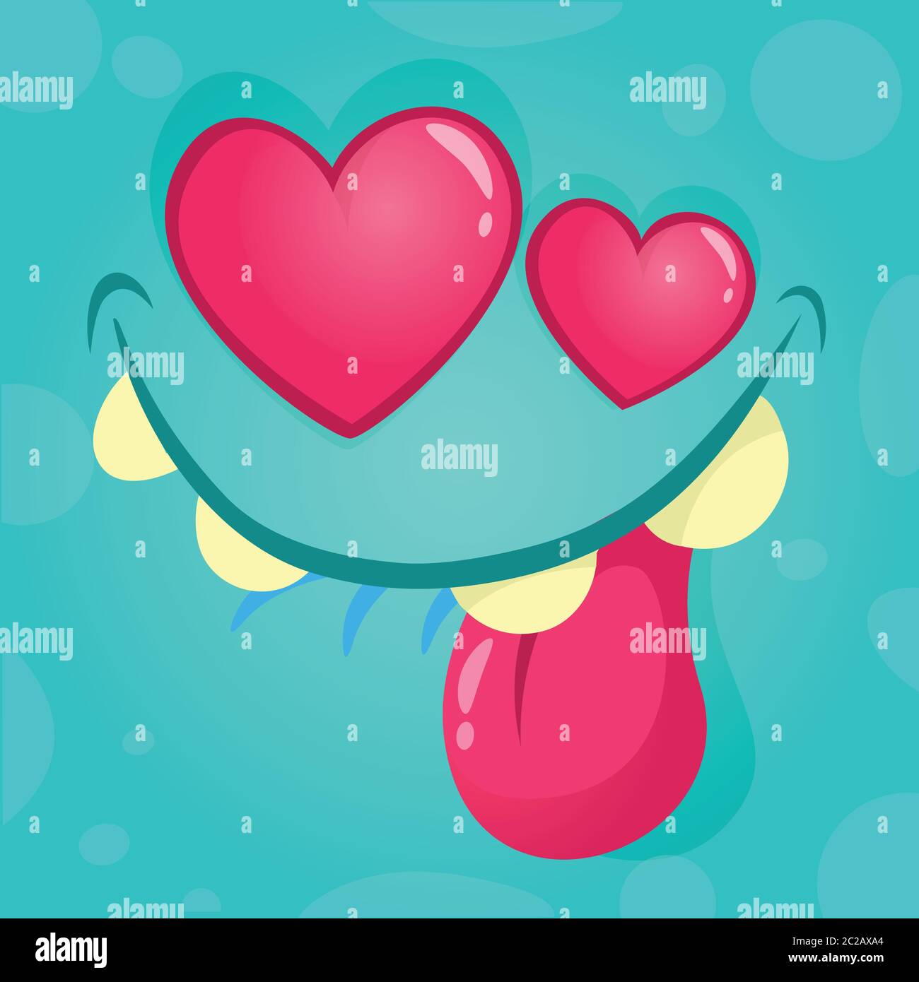 Cartoon monster in love. Vector illustration for St Valentines Day ...