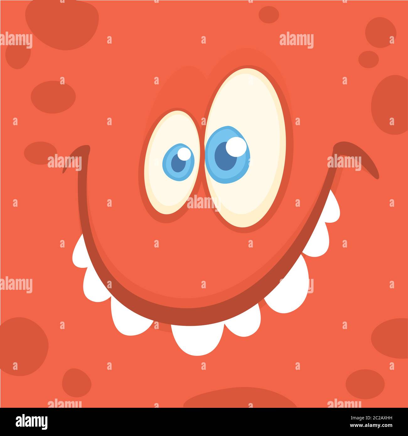 Cartoon happy monster face. Vector Stock Vector Image & Art - Alamy