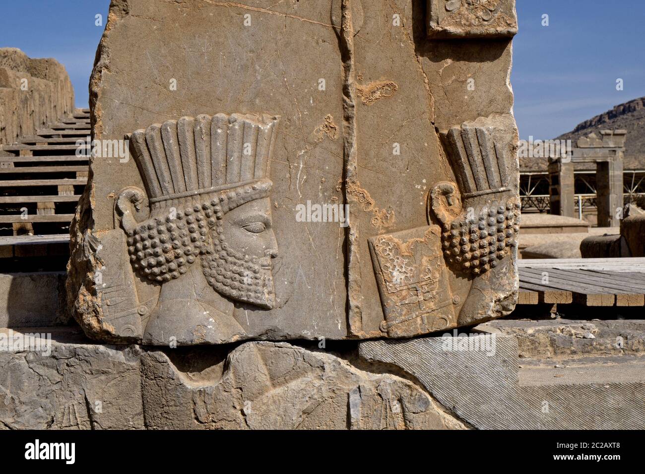The archeological's site of the ancient persian city, Persepolis; a ...