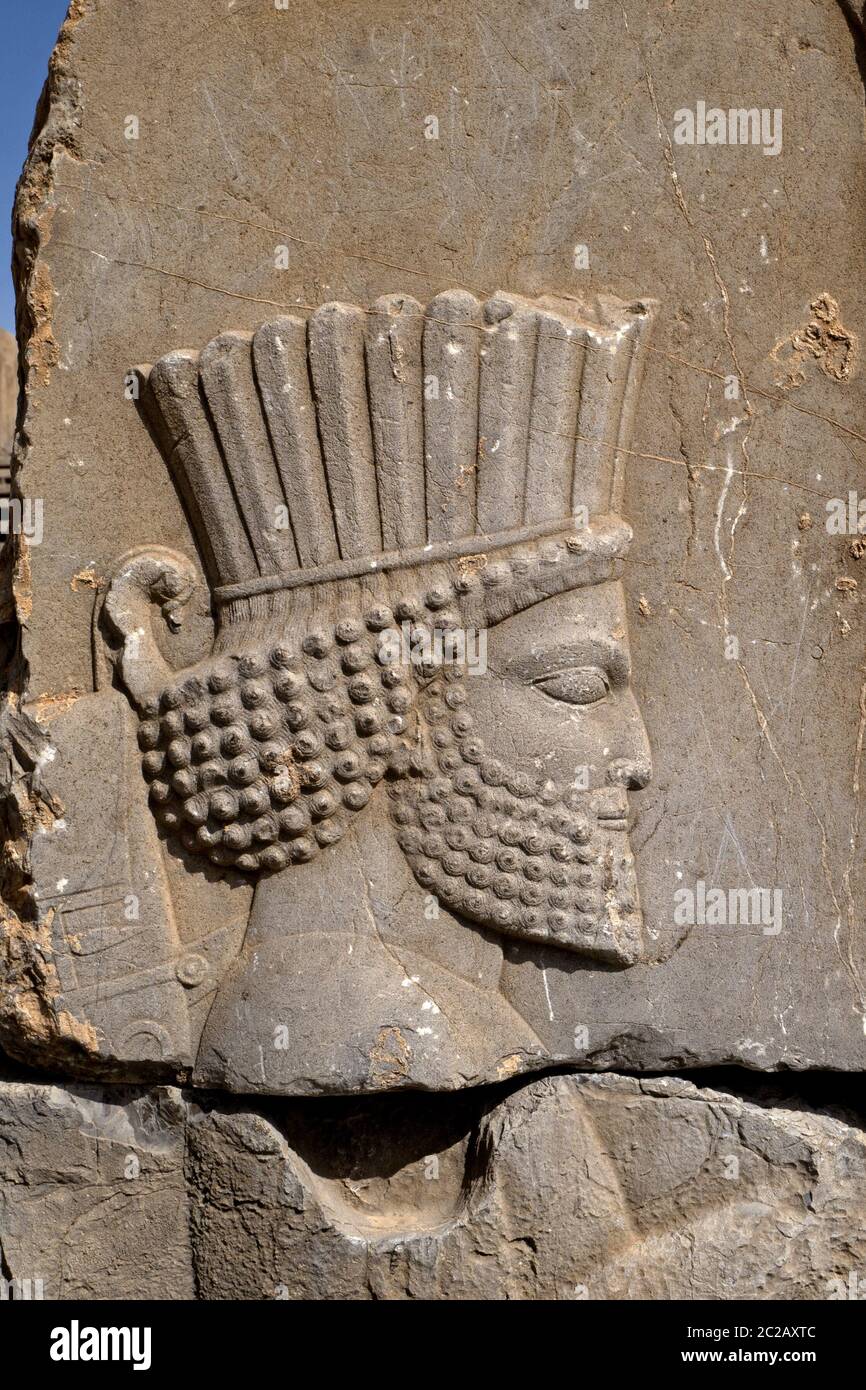The archeological's site of the ancient persian city, Persepolis; a ...