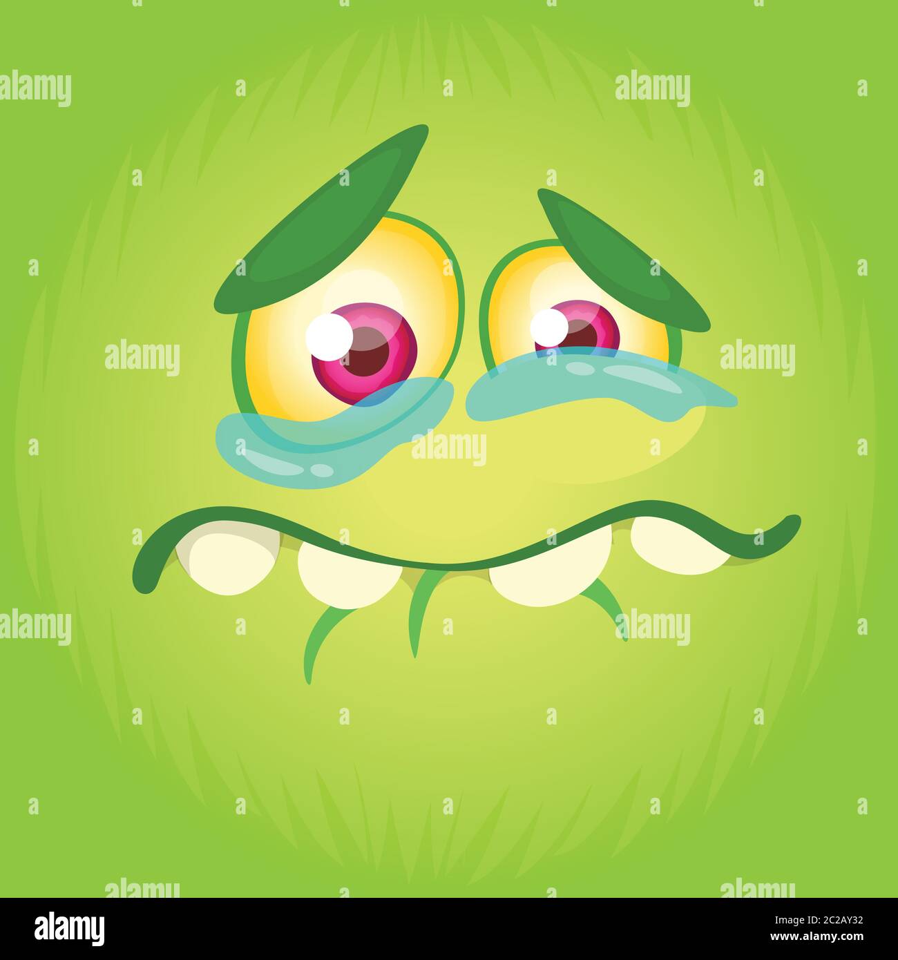 Cute Monster Face Clip Art