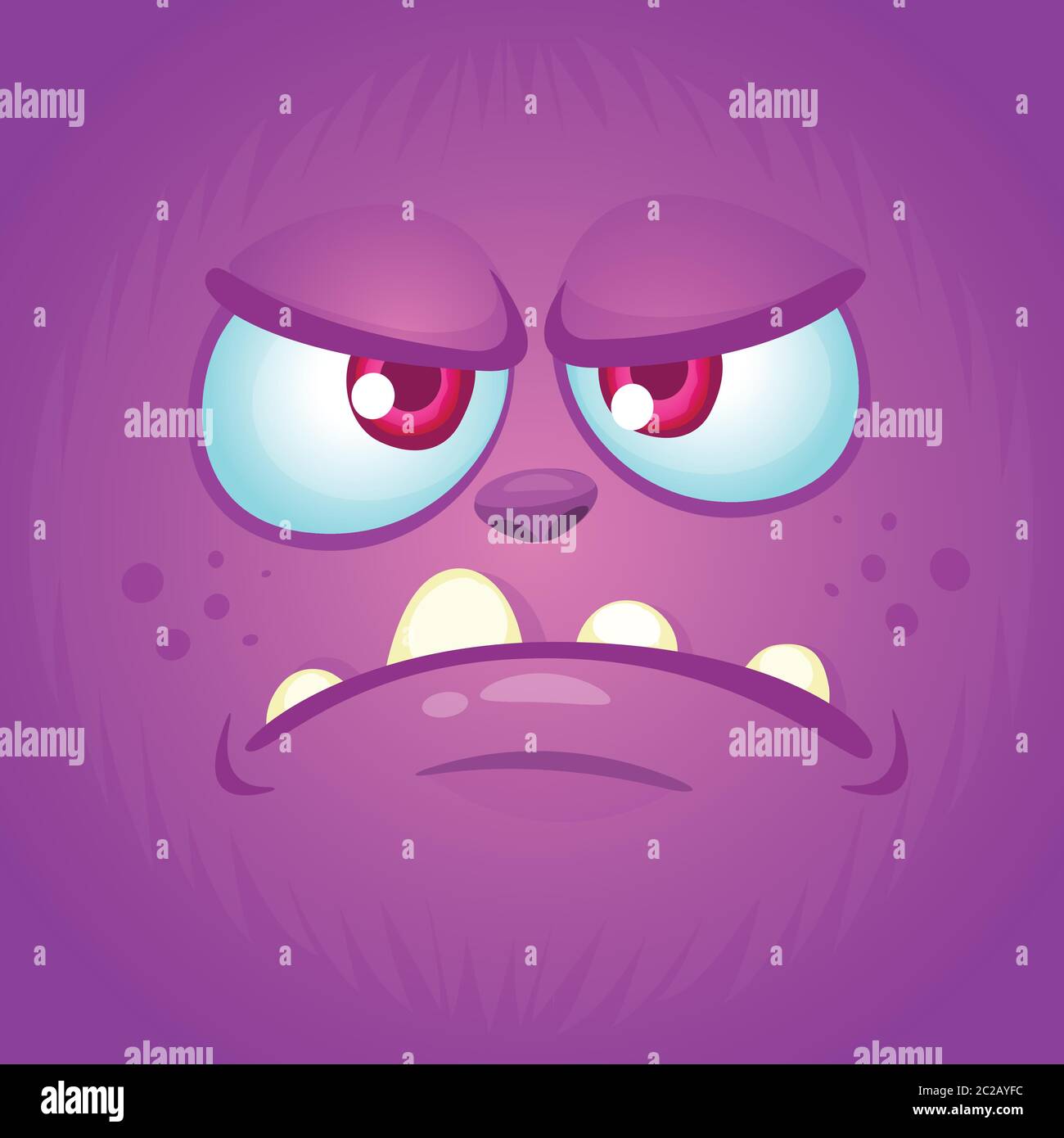 Cartoon monster face. Vector Halloween monster avatar Stock Vector ...