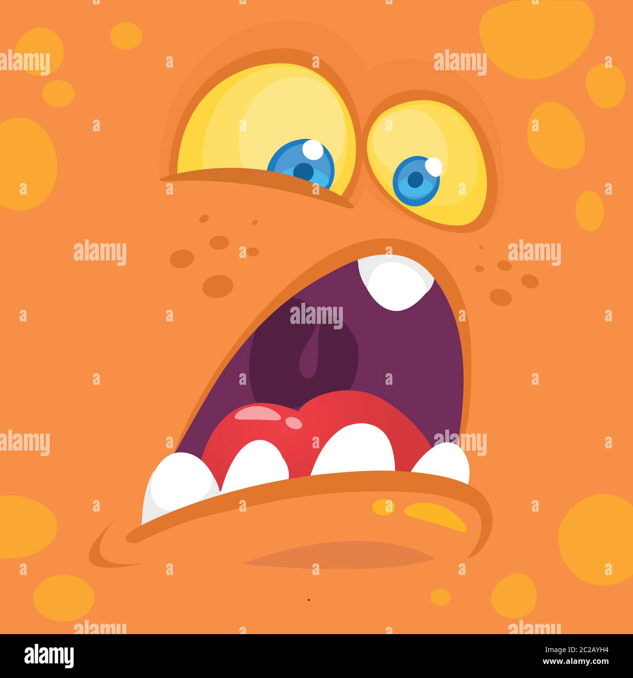Monsters face cartoon creature avatar illustration vector stock Stock ...