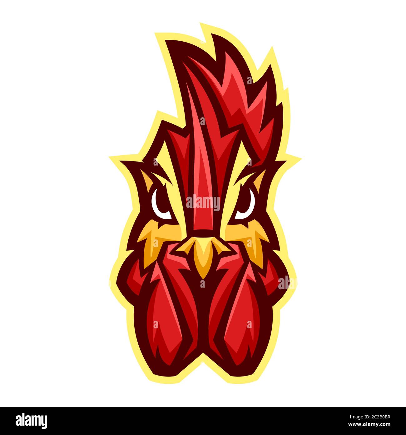 Mascot stylized rooster head Stock Vector Image & Art - Alamy