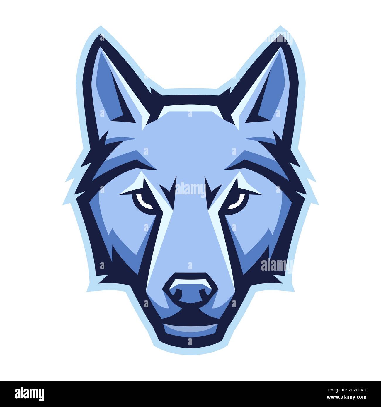 Silhouette angry wolf head Cut Out Stock Images & Pictures - Alamy