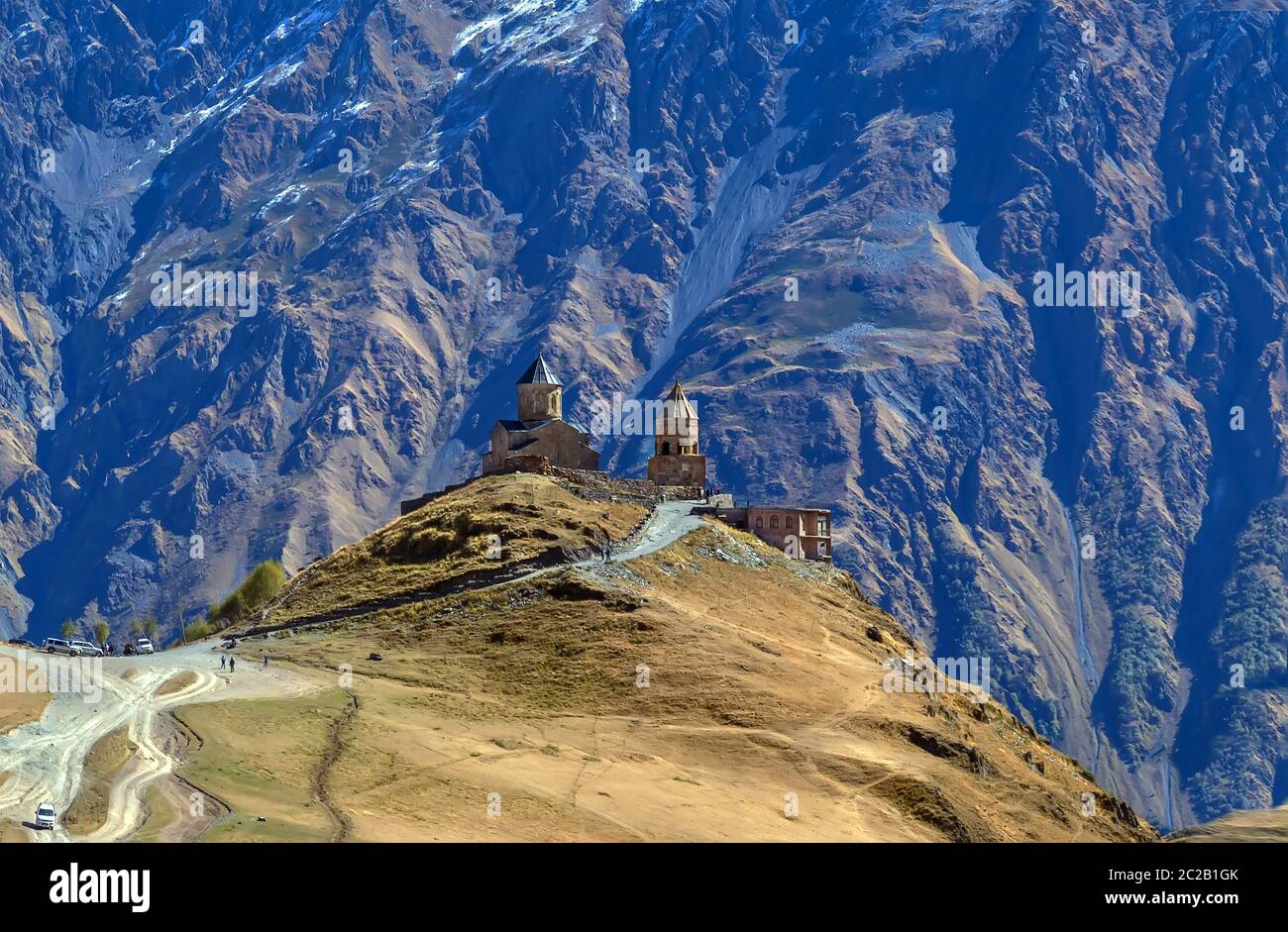 Gergeti Trinity Church, Georgia Stock Photo - Alamy