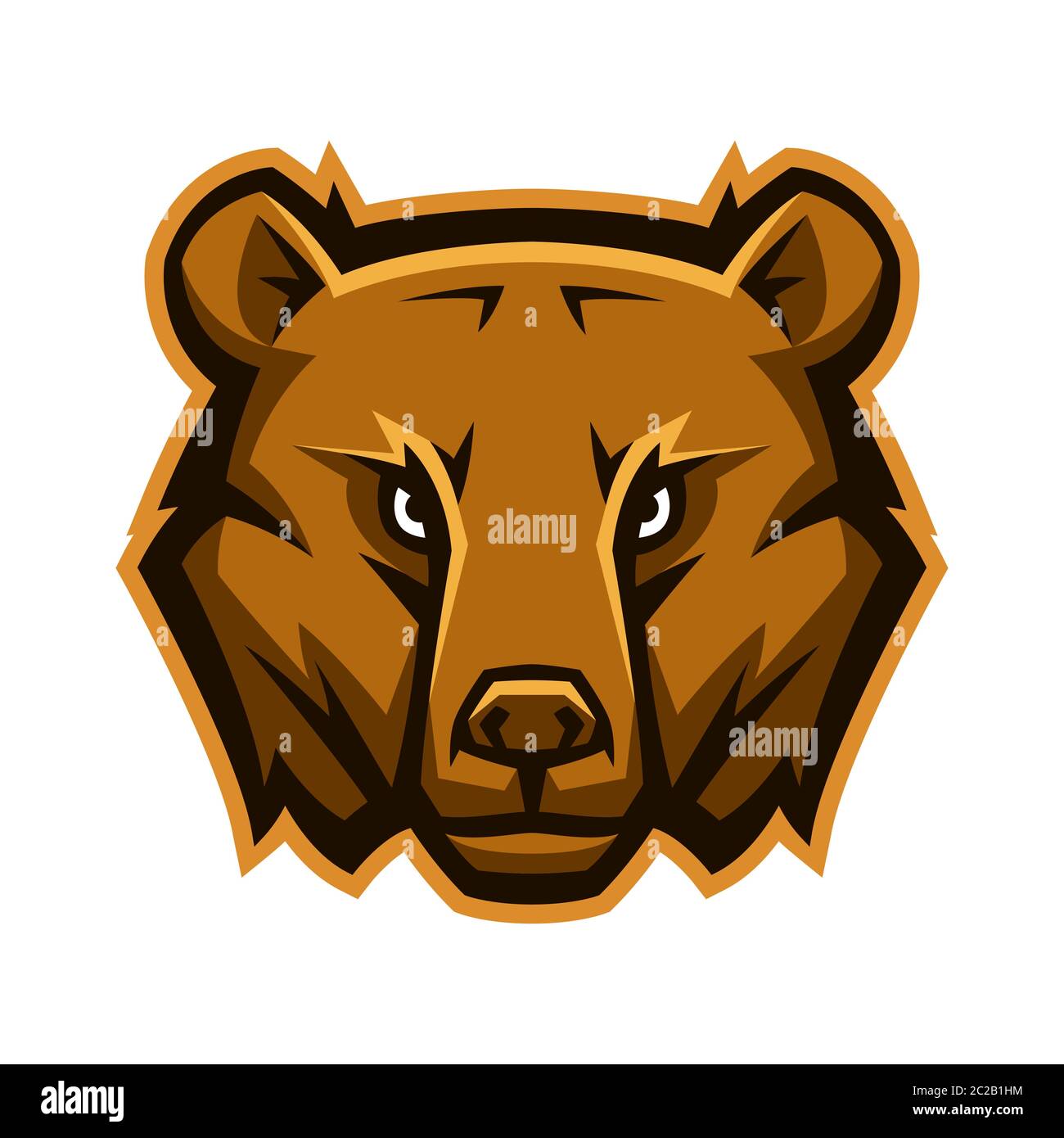 Strong bear head design Stock Vector Images - Alamy